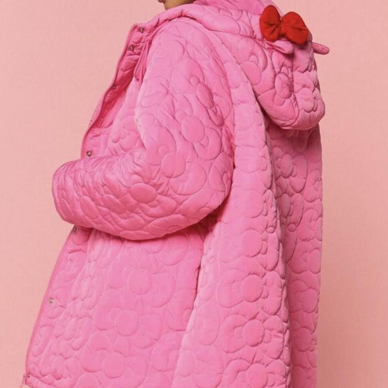 pink hello kitty & friends puffer jacket from... - Depop