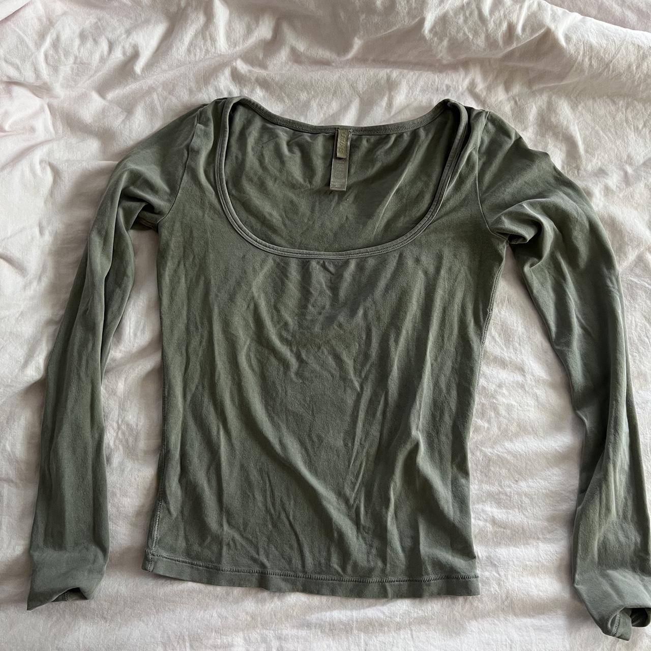 light green skims xxs long sleeve top - Depop