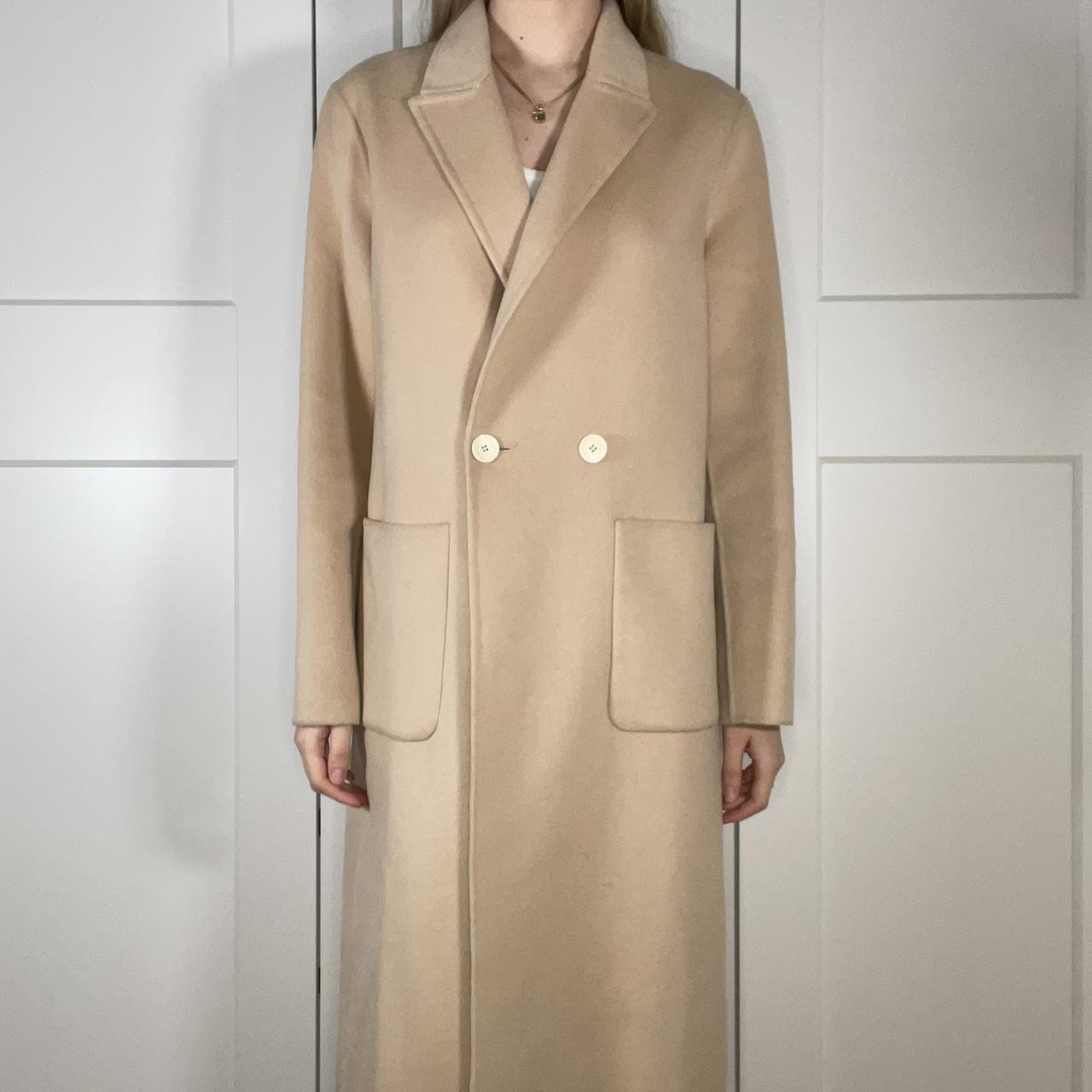 Zara Women's Tan Coat | Depop