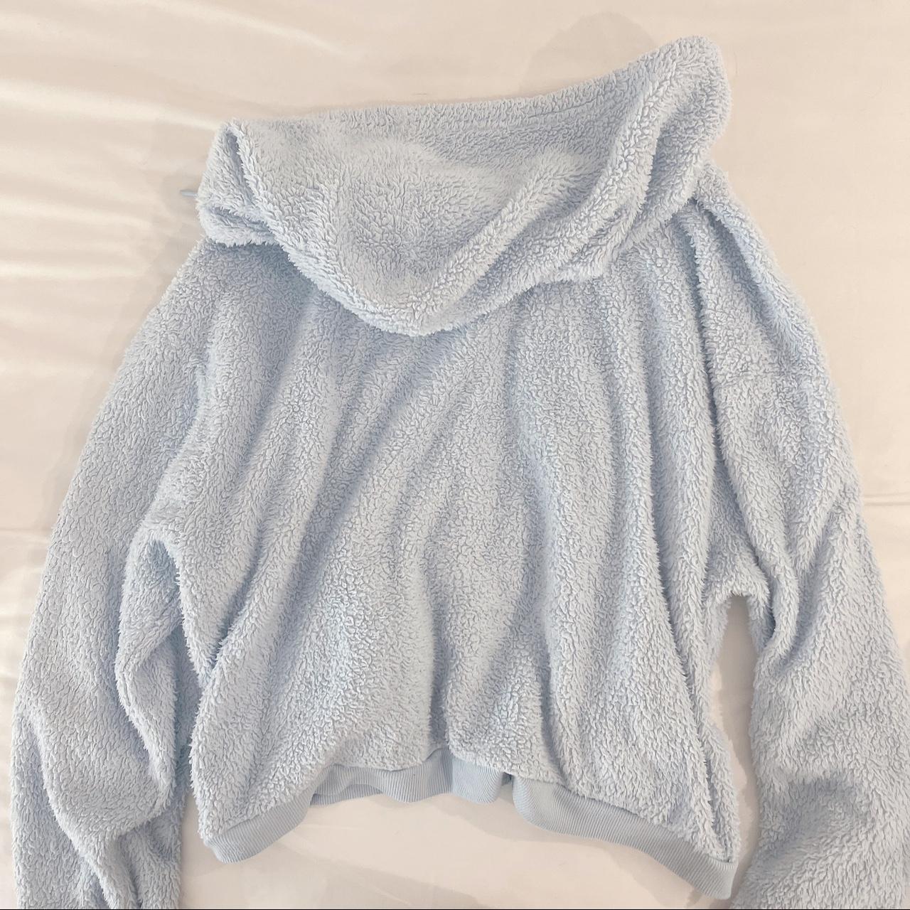 Fluffy blue jacket - Size XL - Cute and cozy -... - Depop