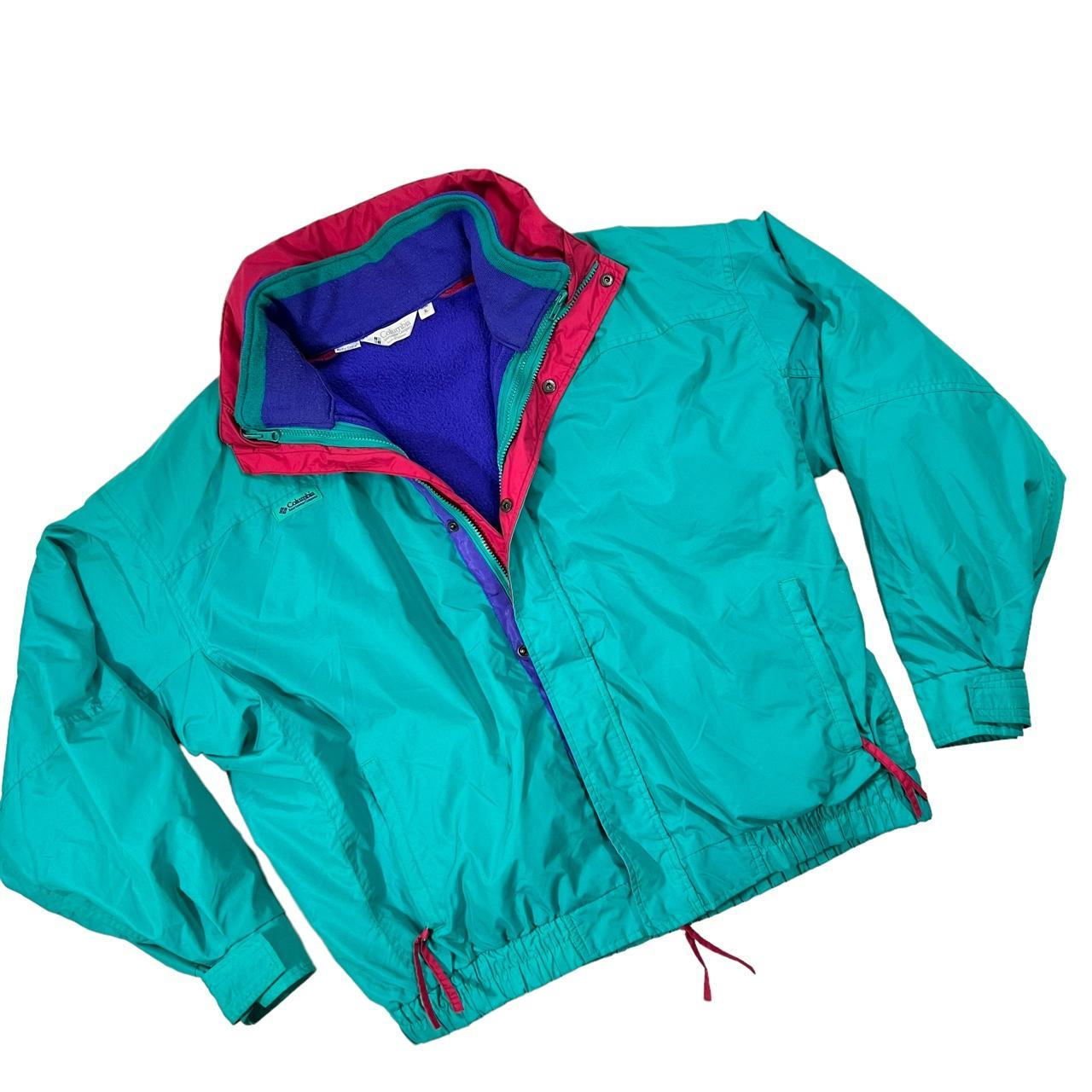 90s Columbia bugaboo ski jacket set ~ purple fleece... - Depop