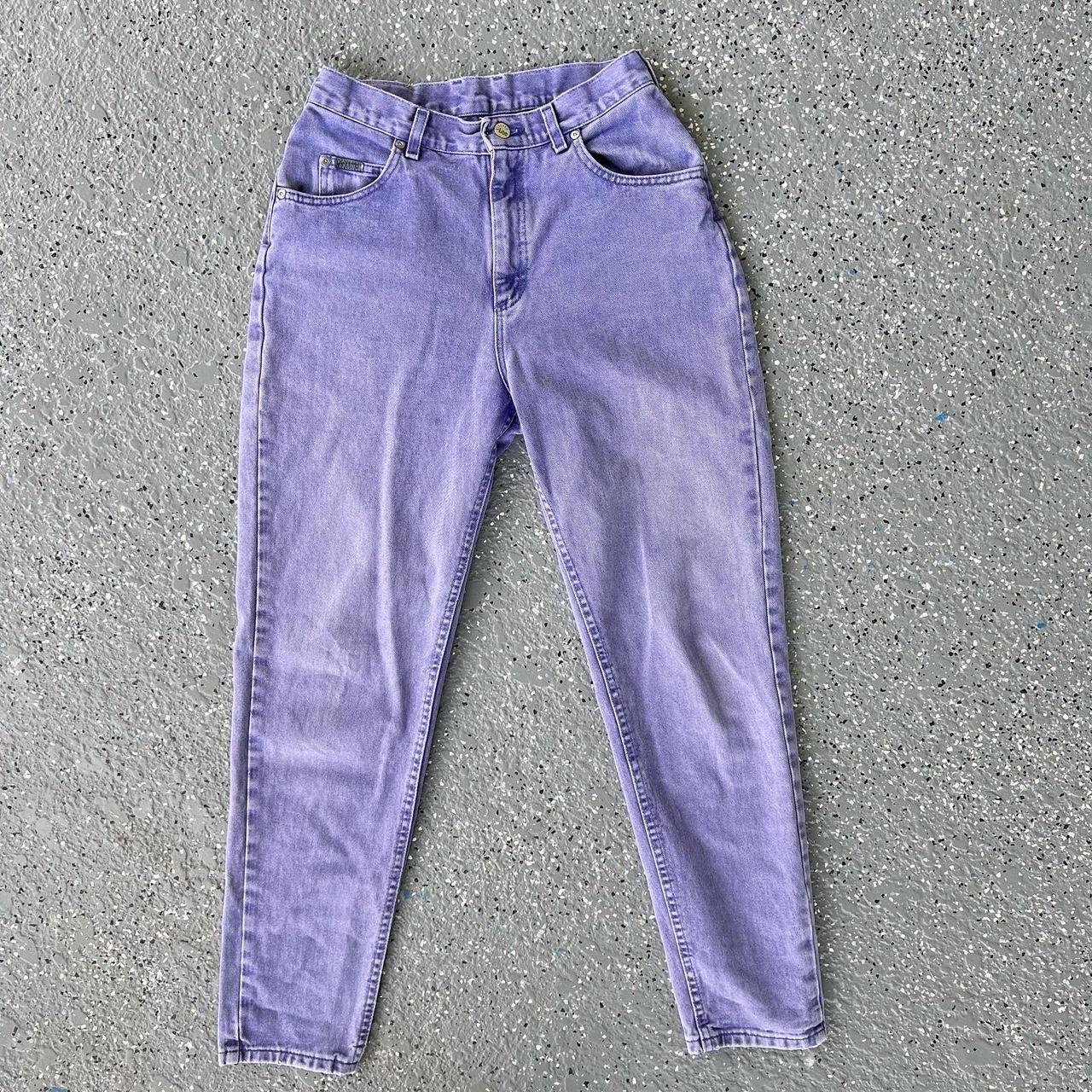 vintage Lee lavender high waisted tapered leg faded... - Depop