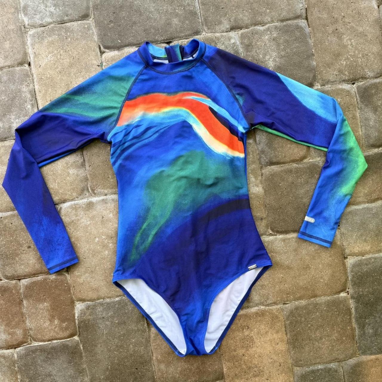 Nine Cats Axesea rash guard long sleeve one piece... | Depop