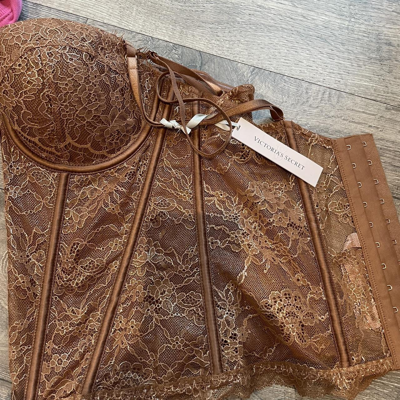 #victoriassecret #corset Victorias Secret Brown... - Depop