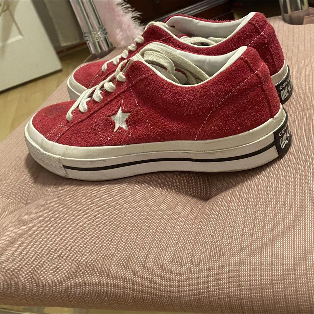 Converse Womens Pink Trainers Depop