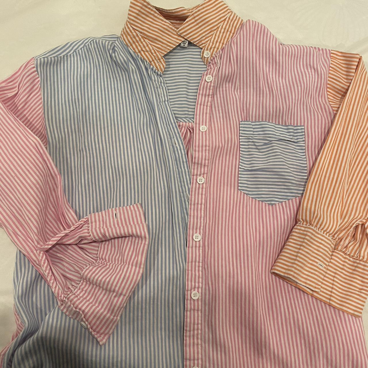 Colorful Button Up Shirt -great condition -perfect... - Depop