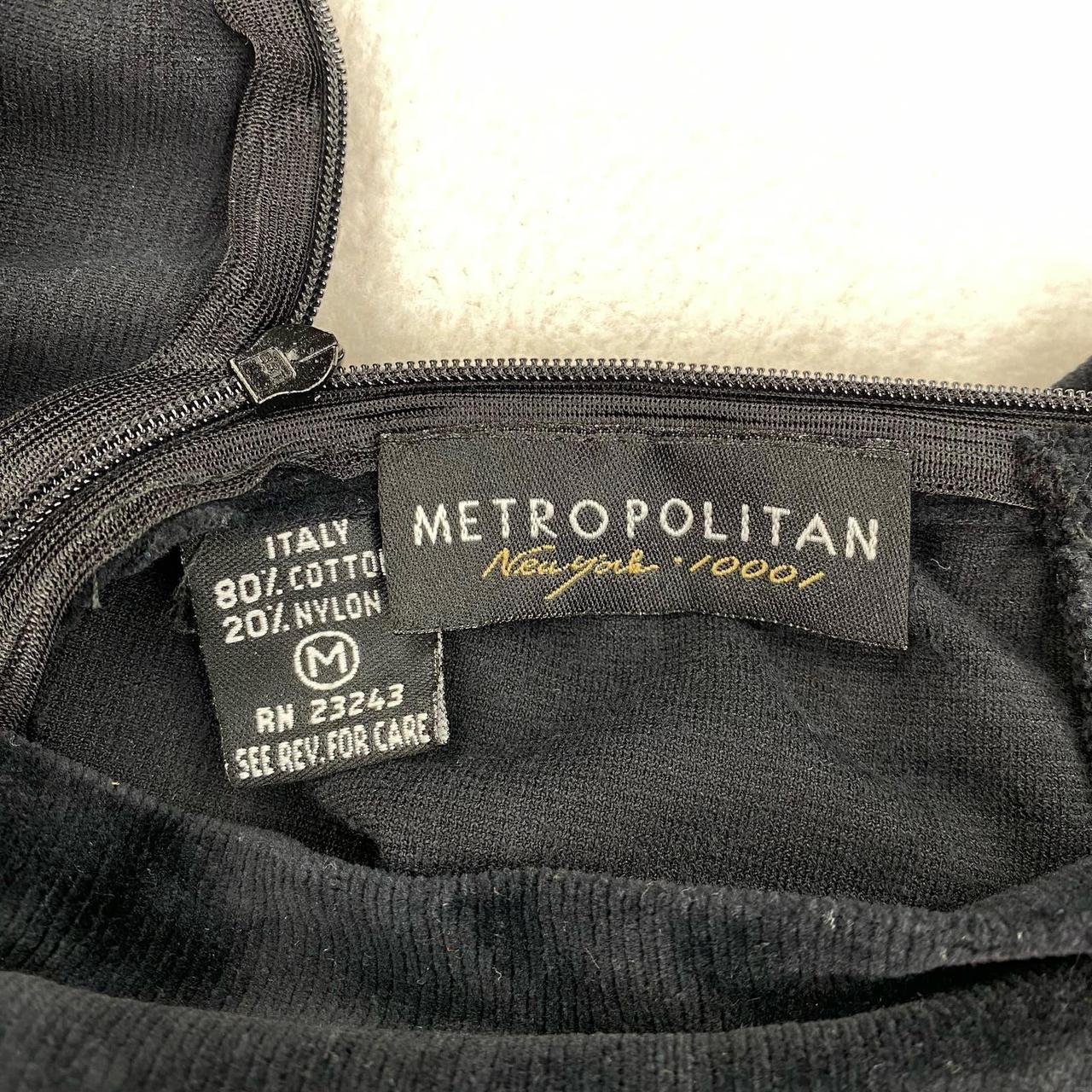 Vintage Metropolitan Dress Black Short Sleeve... - Depop