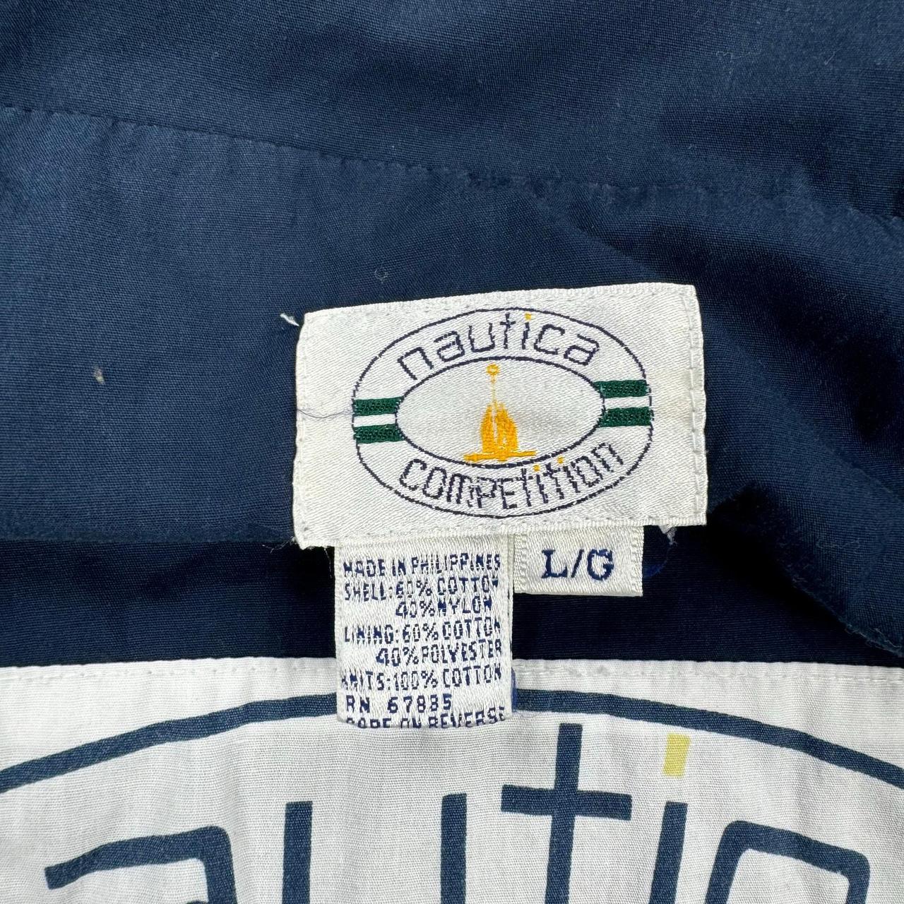 Vintage Nautica Competition Jacket Blue White... | Depop
