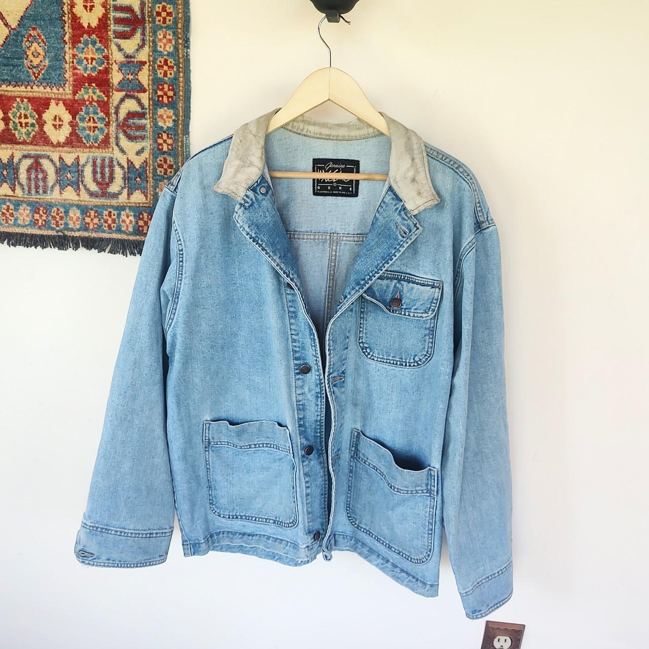 Mossimo Women's Blue and Navy Jacket | Depop