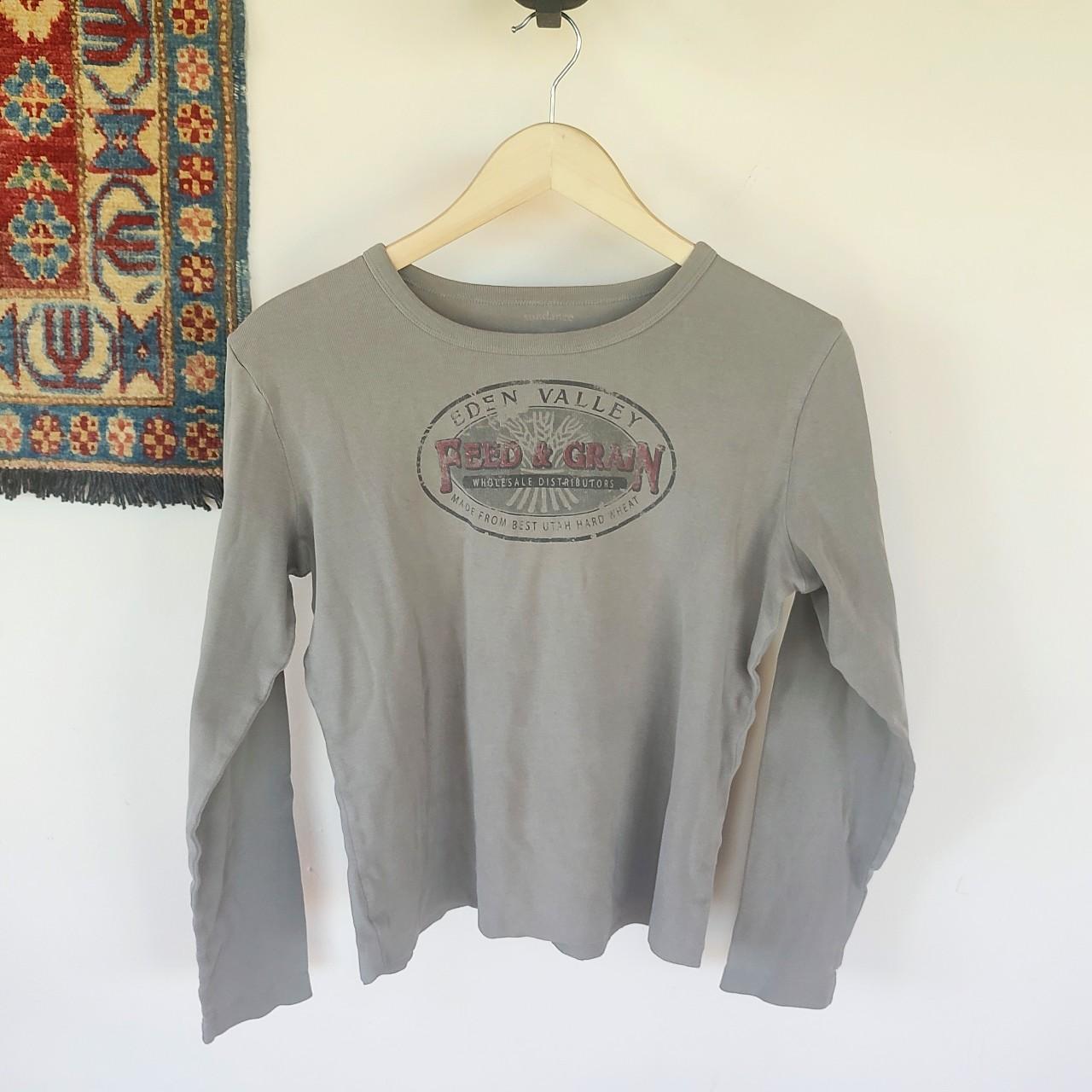 Sundance Women's Tan and Khaki T-shirt | Depop