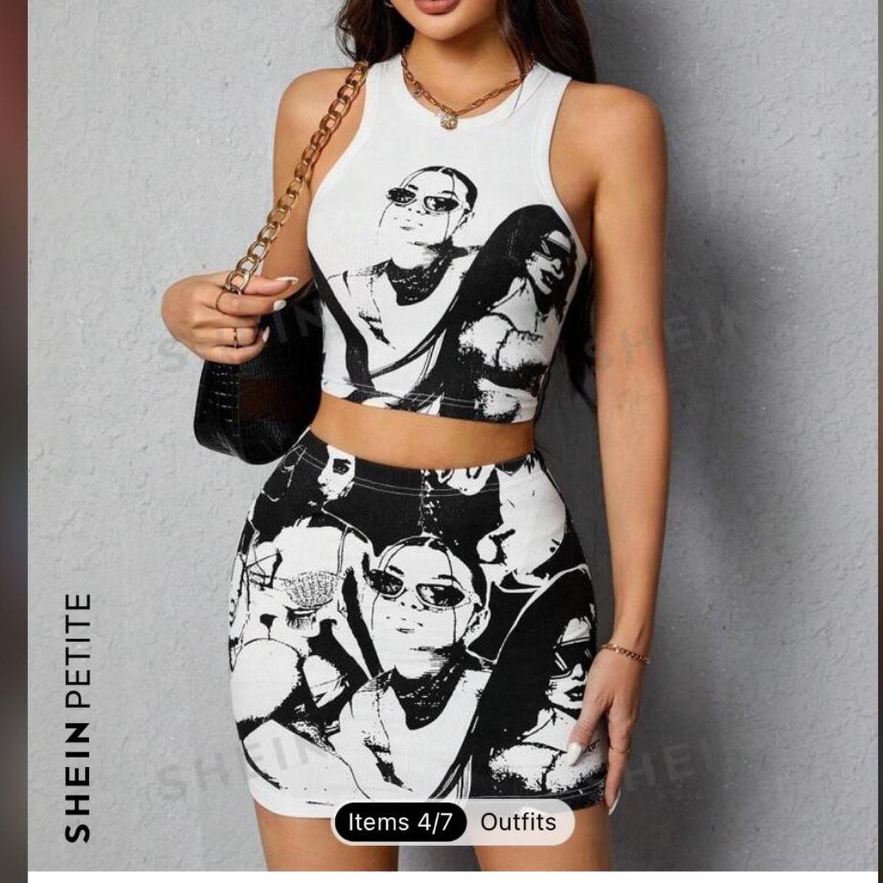 Shein - character primed two piece set on shein for... - Depop