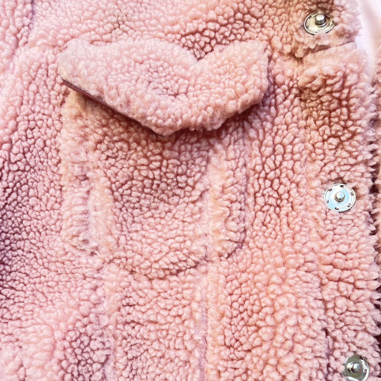 Salmon-Pink fluffy wool jacket from MNML. Listed as... - Depop