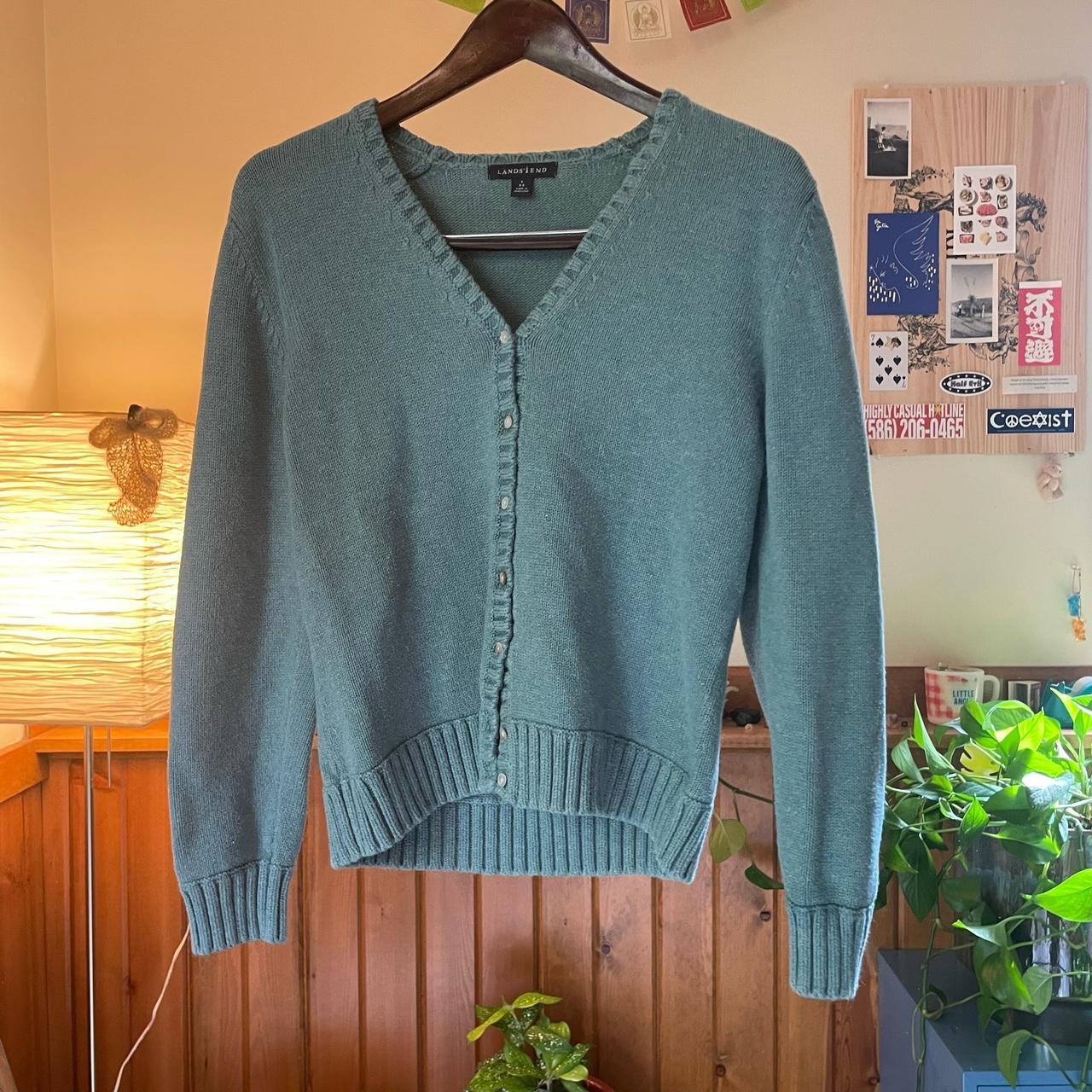 super cute teal/blue cardigan - Depop