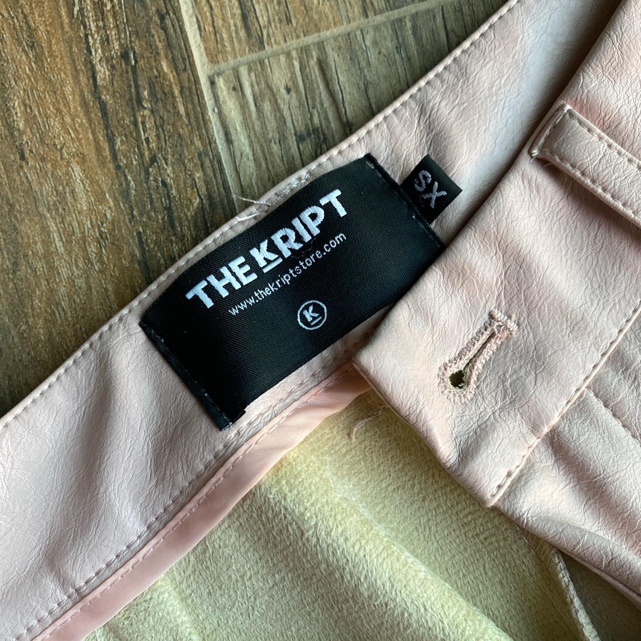 The kript pink leather pants Unique pants no longer... - Depop