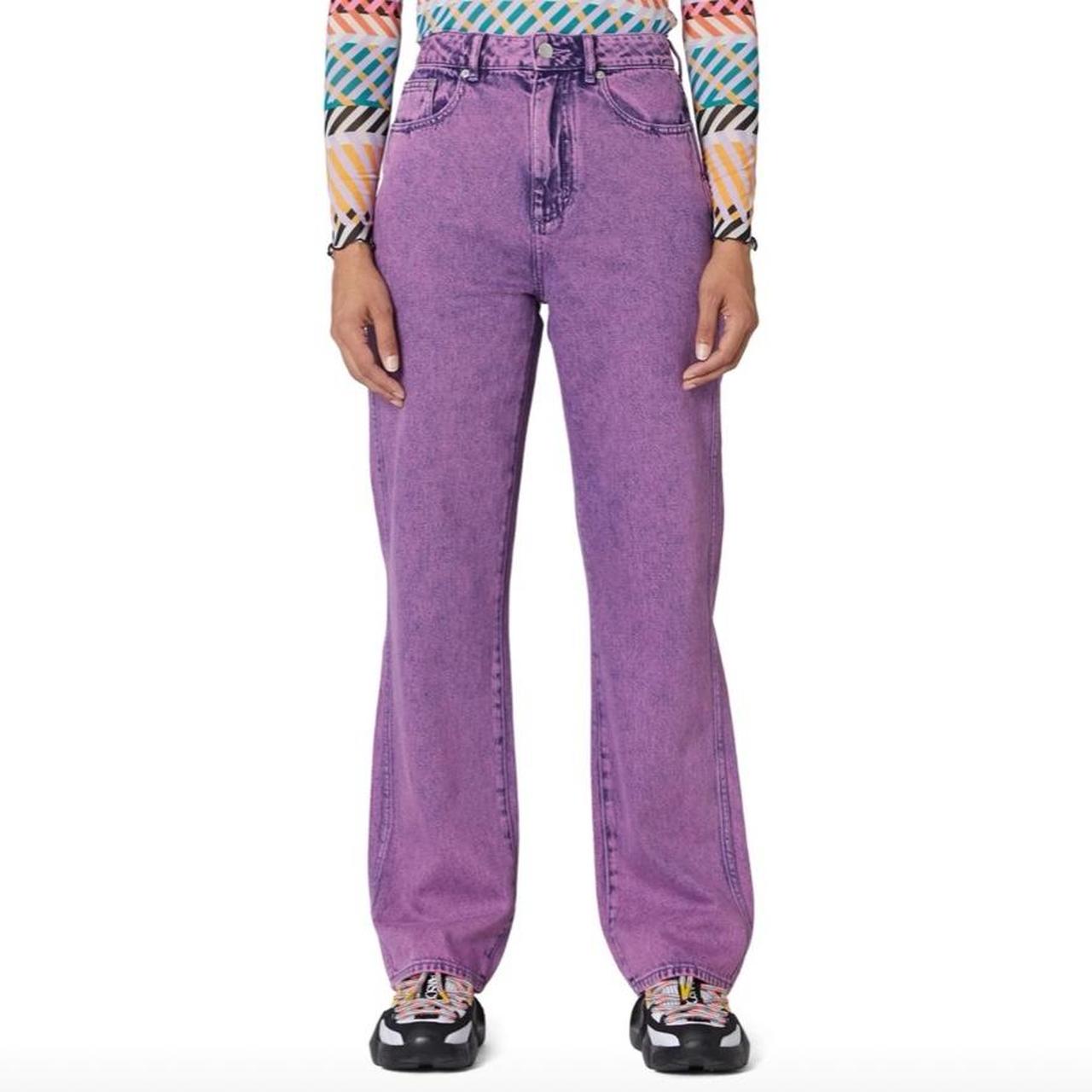 Gorman Purple Acid Wash Jean Size 10 Pre owned... | Depop