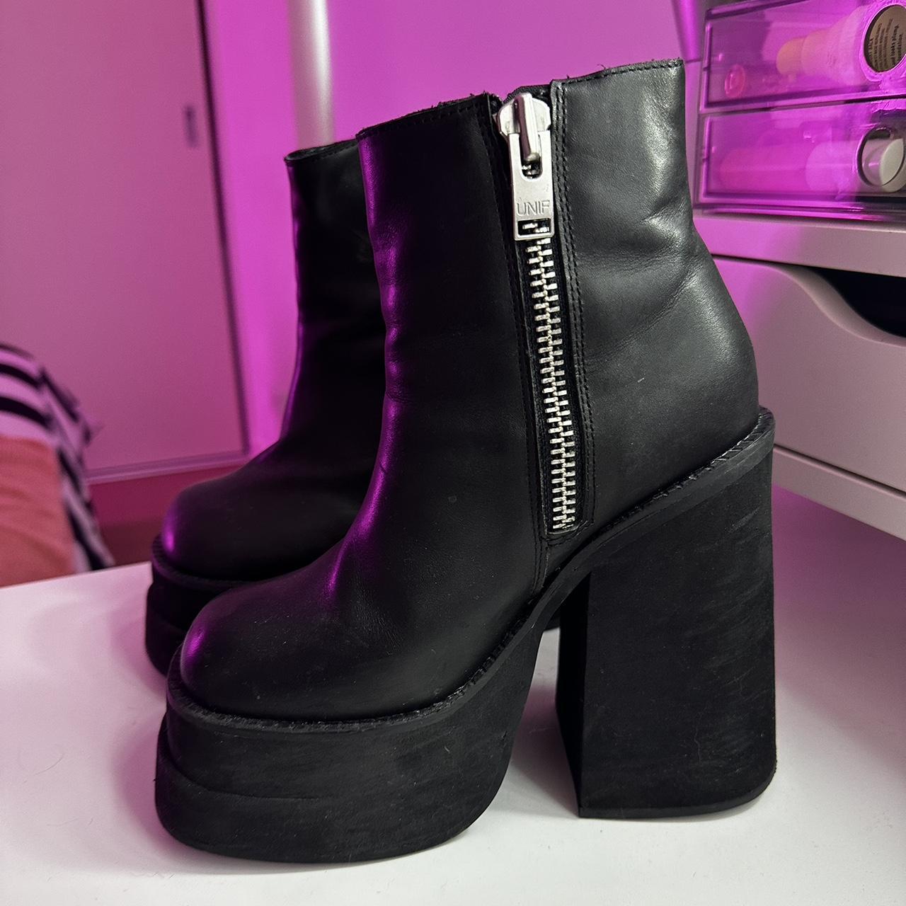 UNIF BRAT PLATFORM barely worn, just don’t reach... | Depop