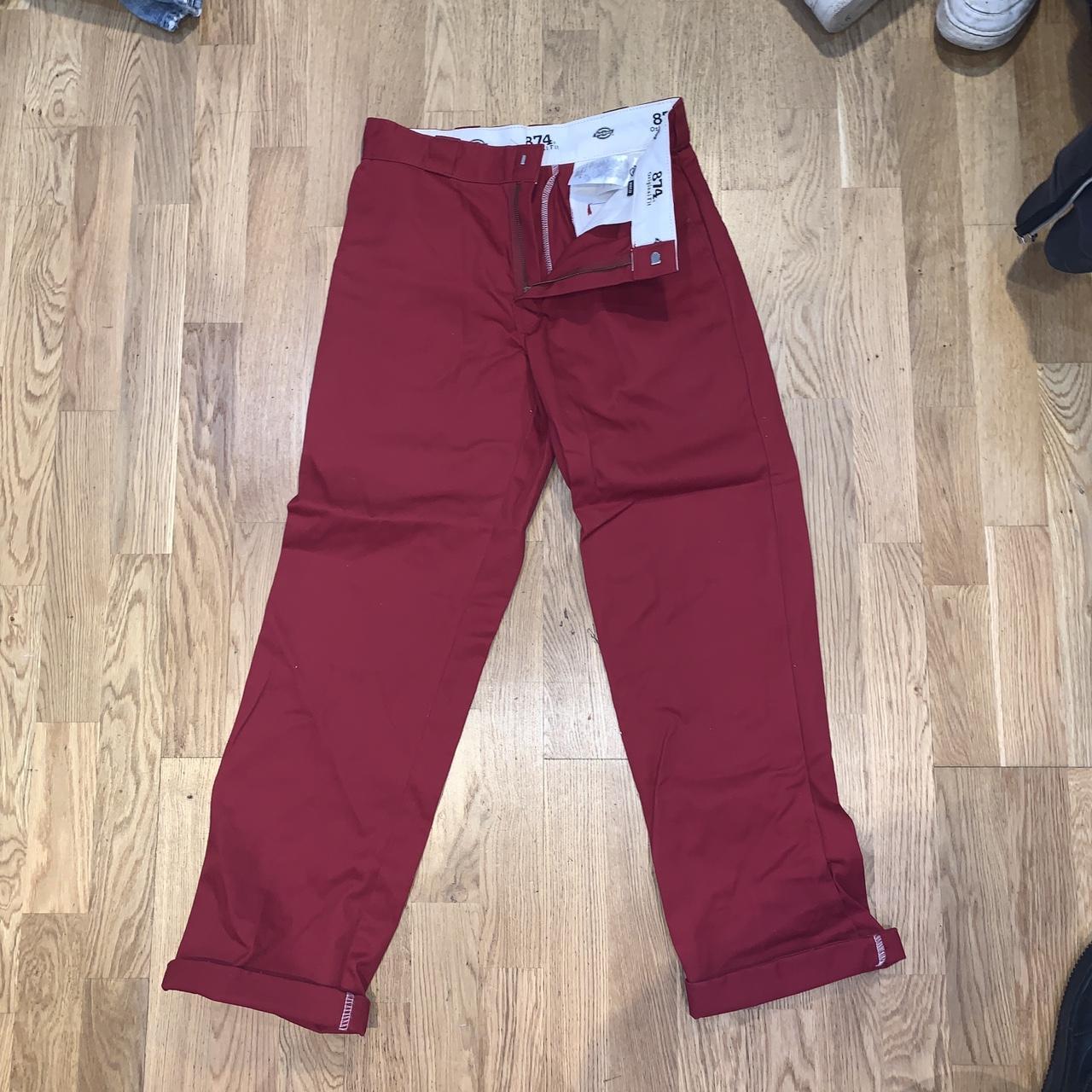 Dickies 874 Original Fit Trousers Red Size... - Depop