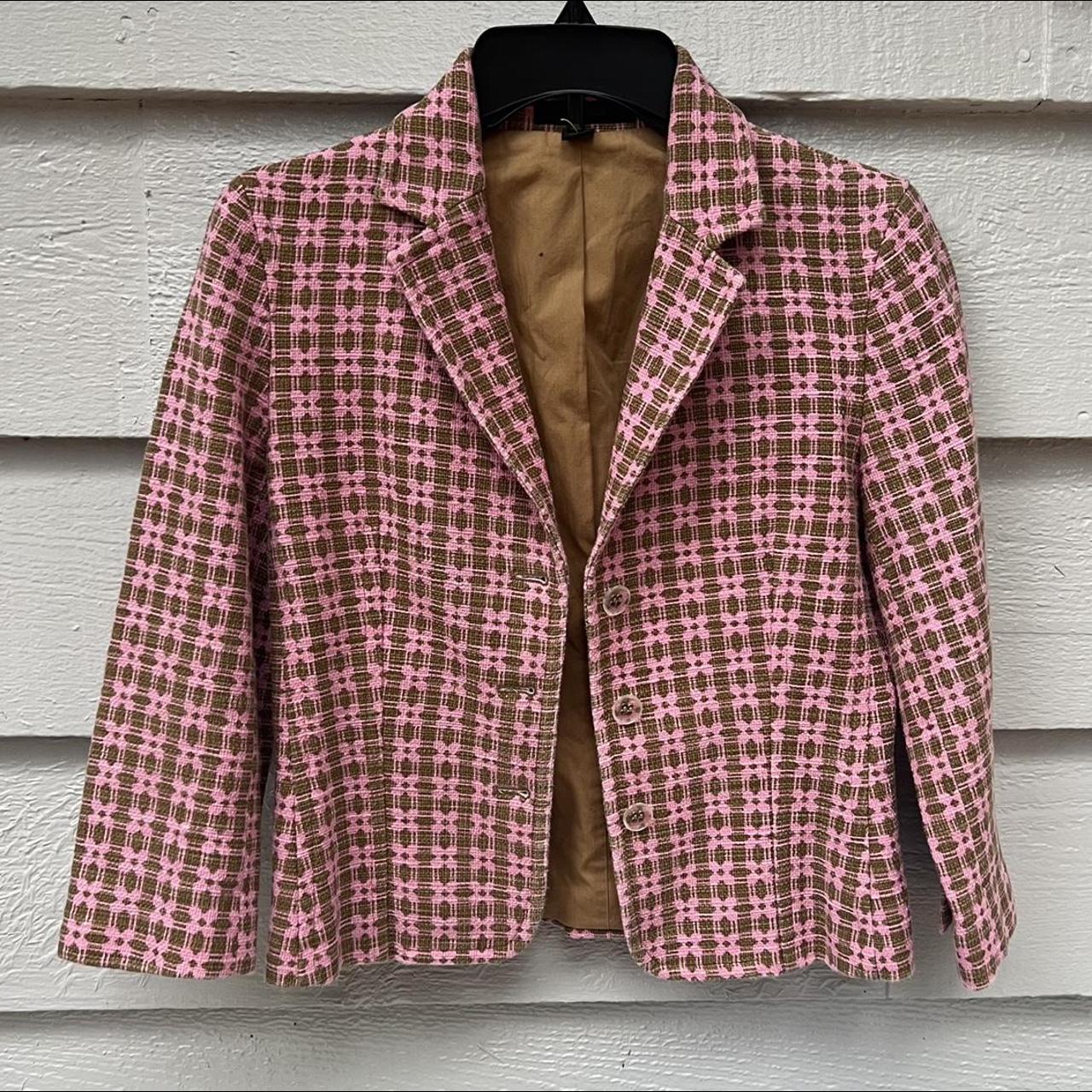 Express Women's Brown and Pink Tailored-jackets | Depop