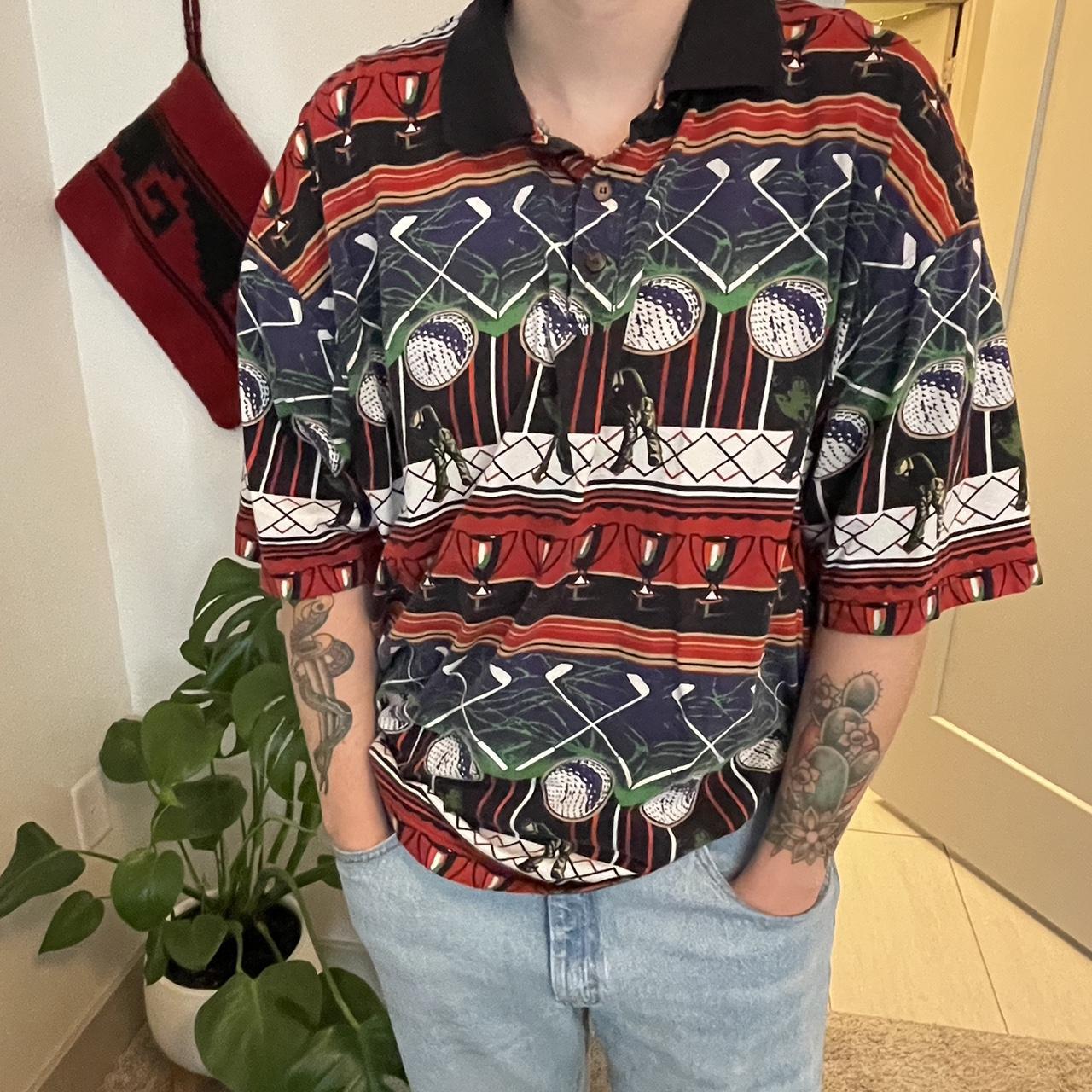 vintage 90s golf shirt. is an XL but works great as... - Depop