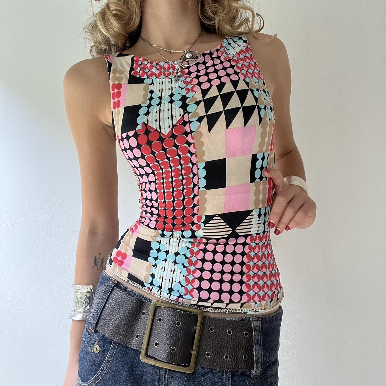 Jane Norman vintage funky vest top. Will fit 6-10,... - Depop