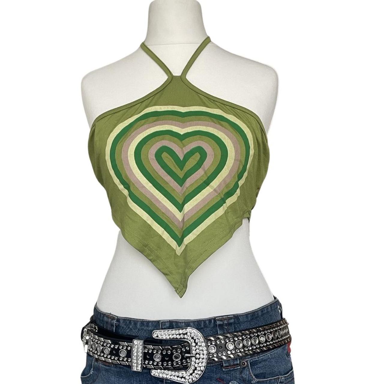 LUV HEART HALTERNECK the colour POPS! super... - Depop