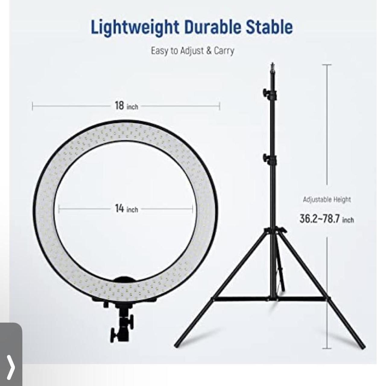 Amazon ring light, with dimmable dial - brightness... - Depop