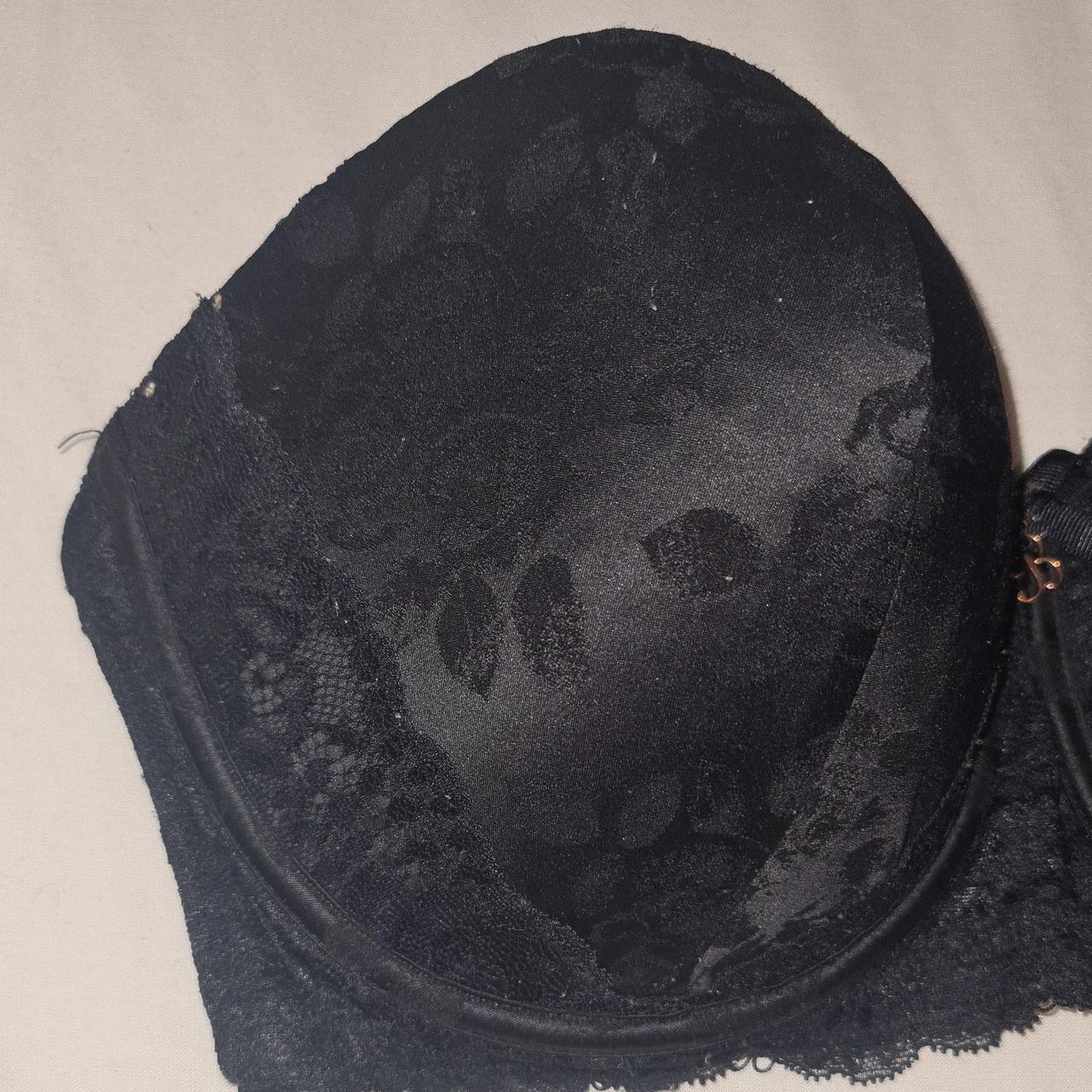 Ted Baker Padded Strapless Bra 32DD Black Balconette... - Depop