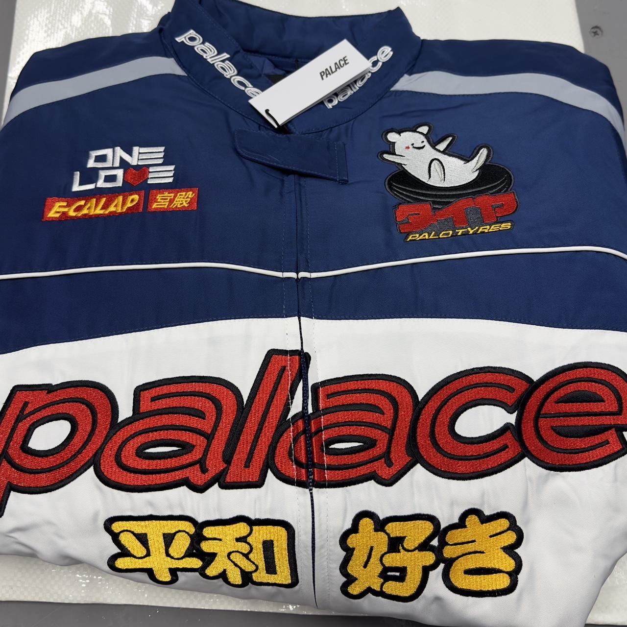 Brand New Palace Faster Jacket Navy White Size M - Depop