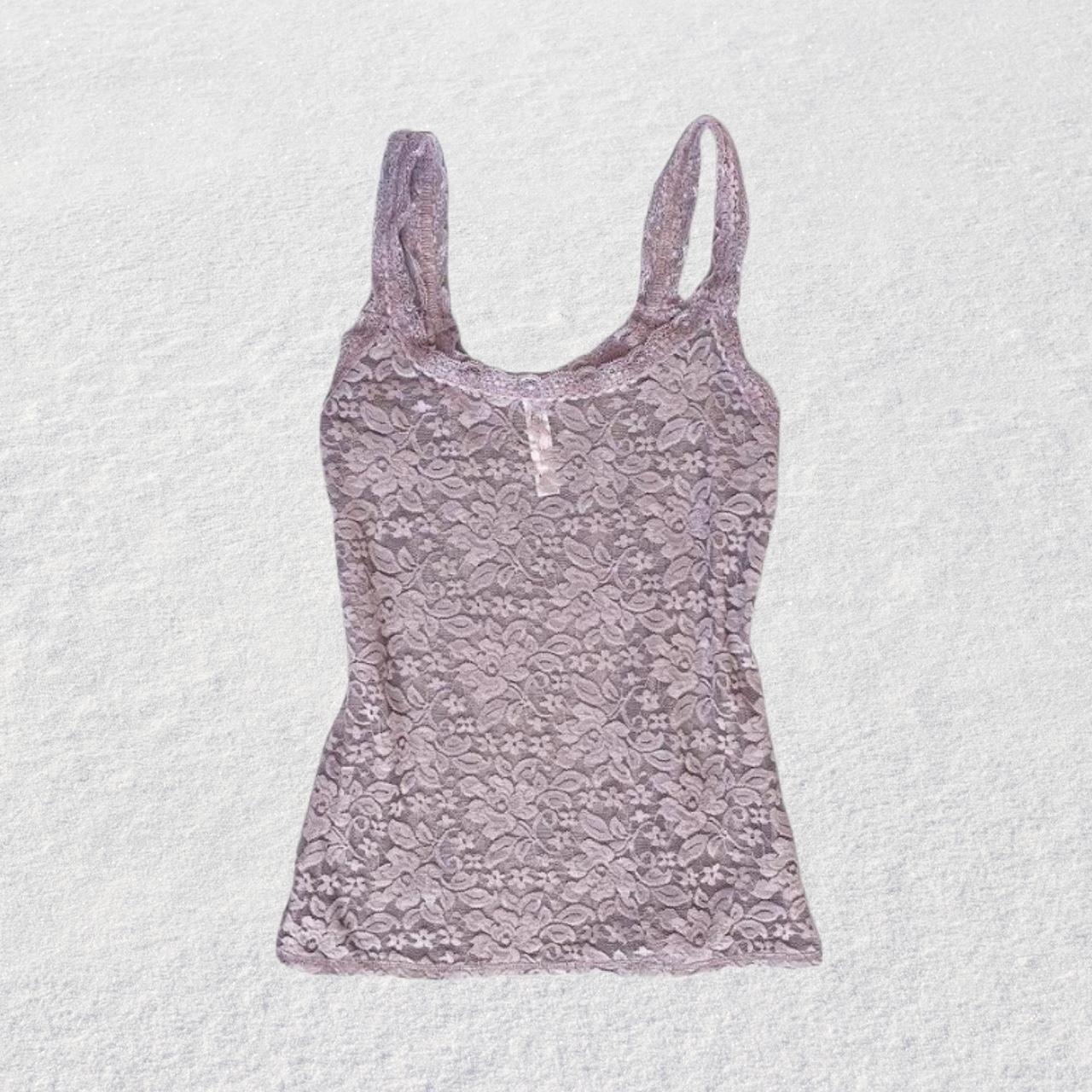 no paypal please light purple lace cami tank top... - Depop