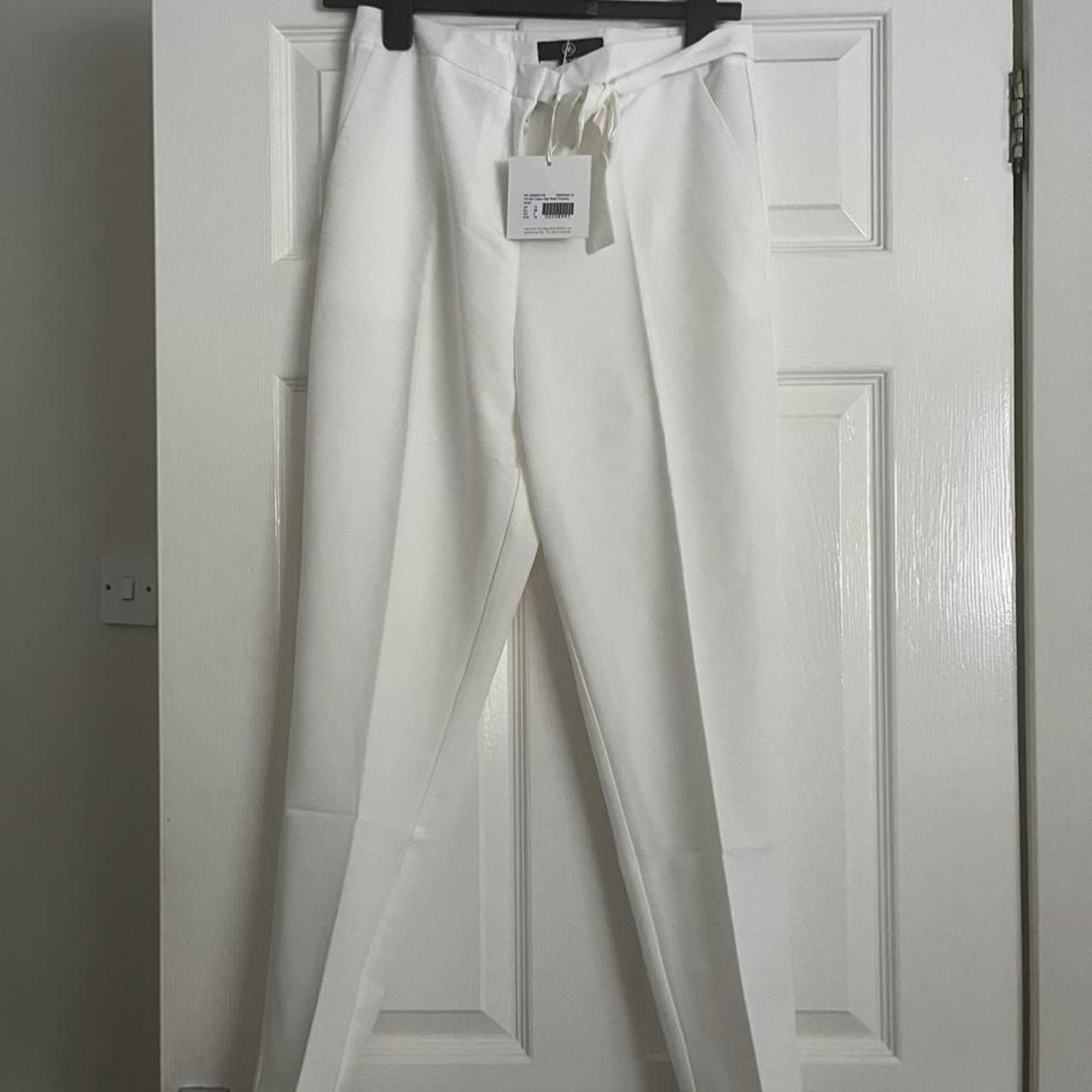 Missguided white trousers. Brand new with tags sizes... - Depop
