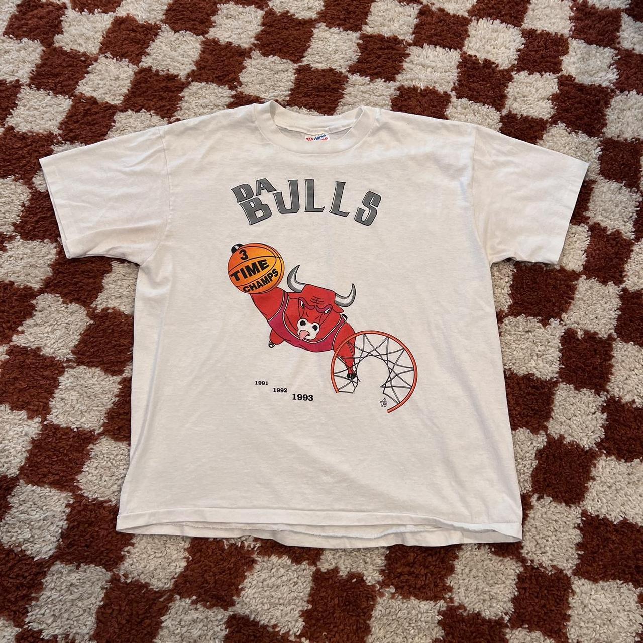 Vintage 90s “Da Bulls” Chicago Bulls NBA shit size... - Depop