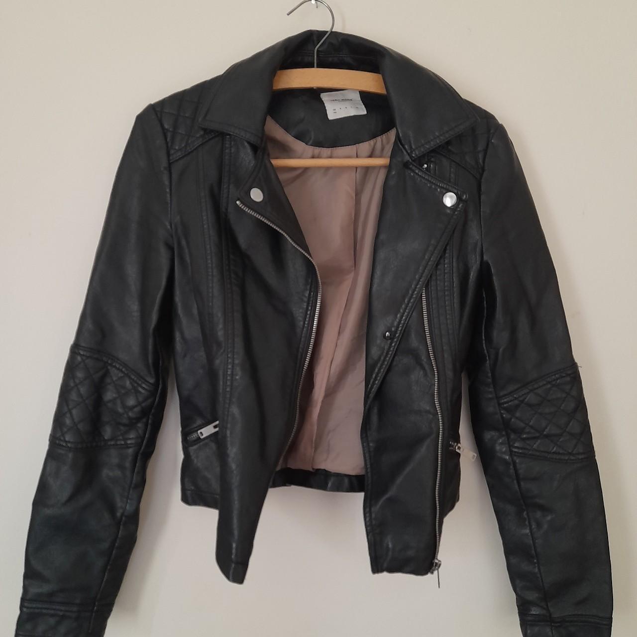 Vera moda leather jacket size XS Really nice jacket... - Depop