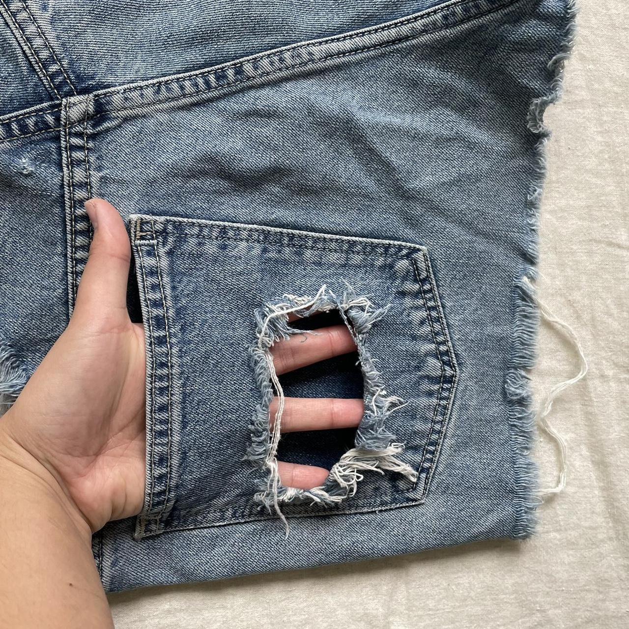 Totally distressed micro shorts! Waist band... - Depop