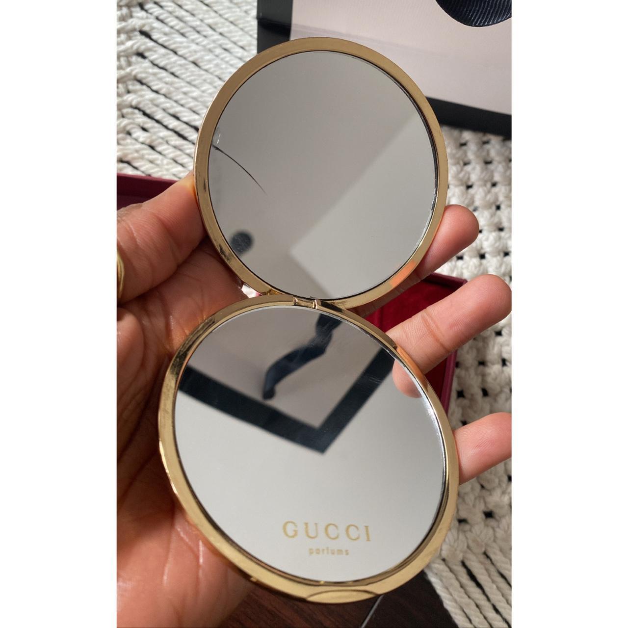 Mini Gucci compact mirror. Slight crack in the... - Depop