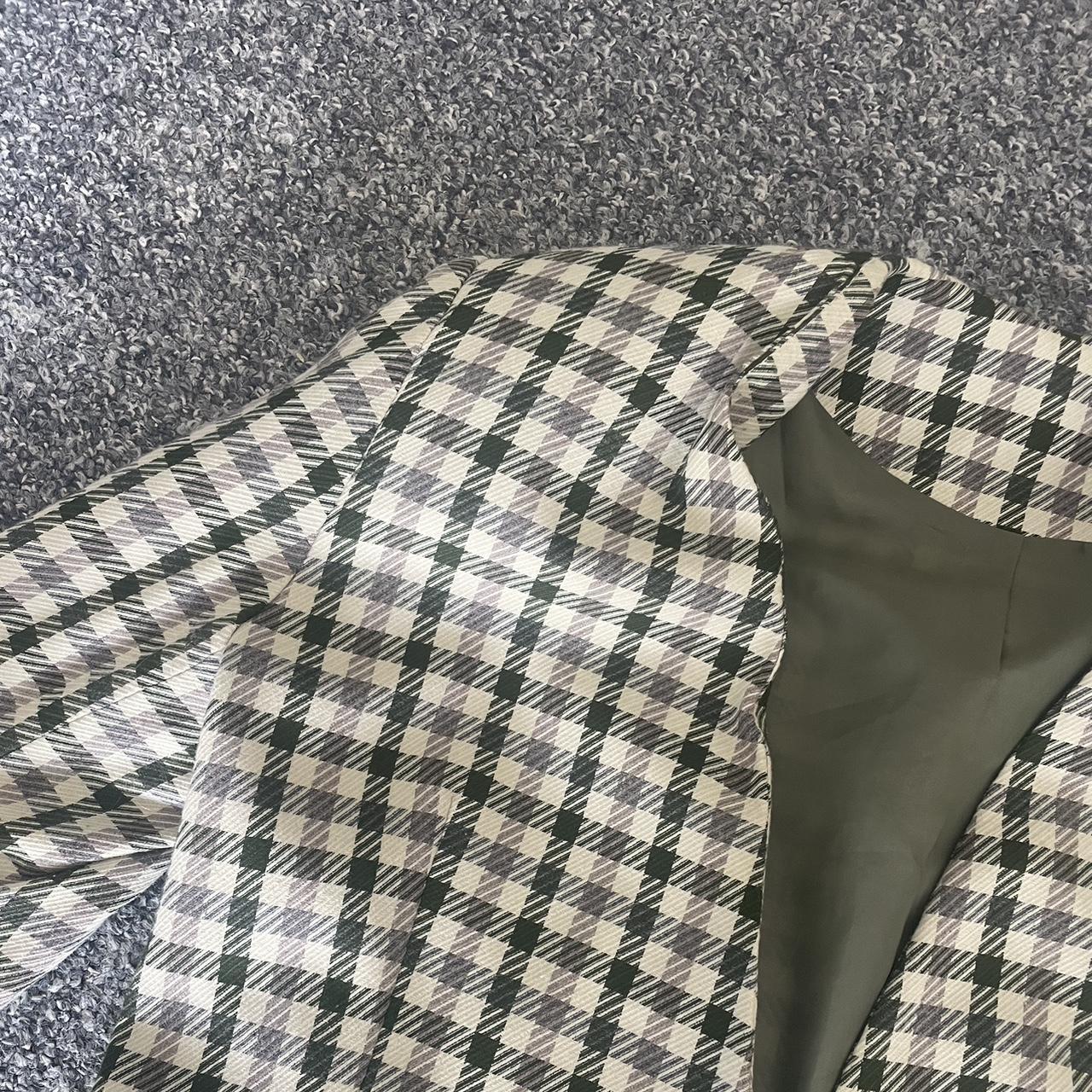 Vintage green check blazer - Depop