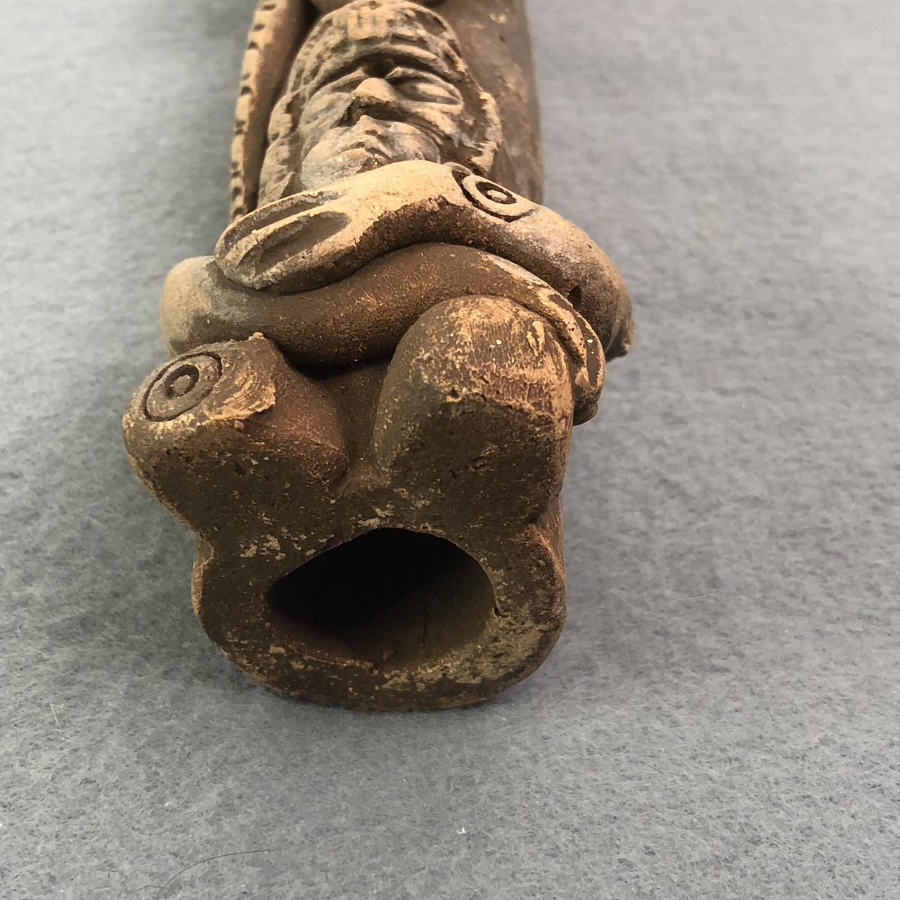 Antique Primitive Ocarina Flute Terra Cotta Pottery... - Depop