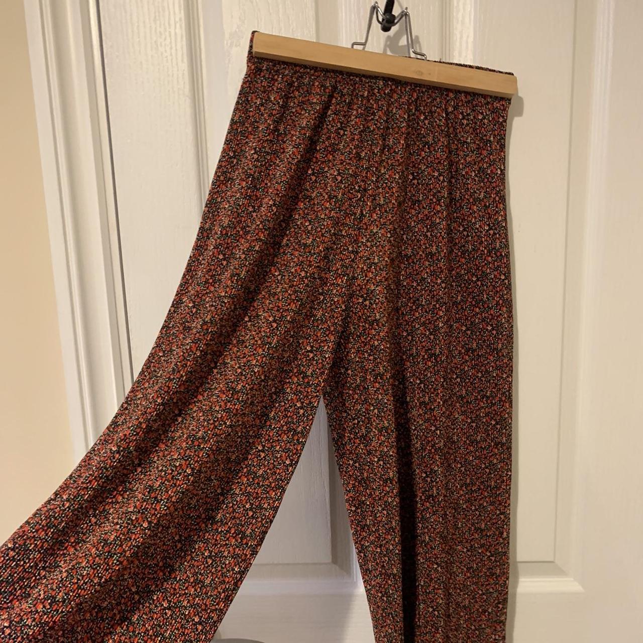 Primark Floral Plisse Culottes Size 4 - Depop