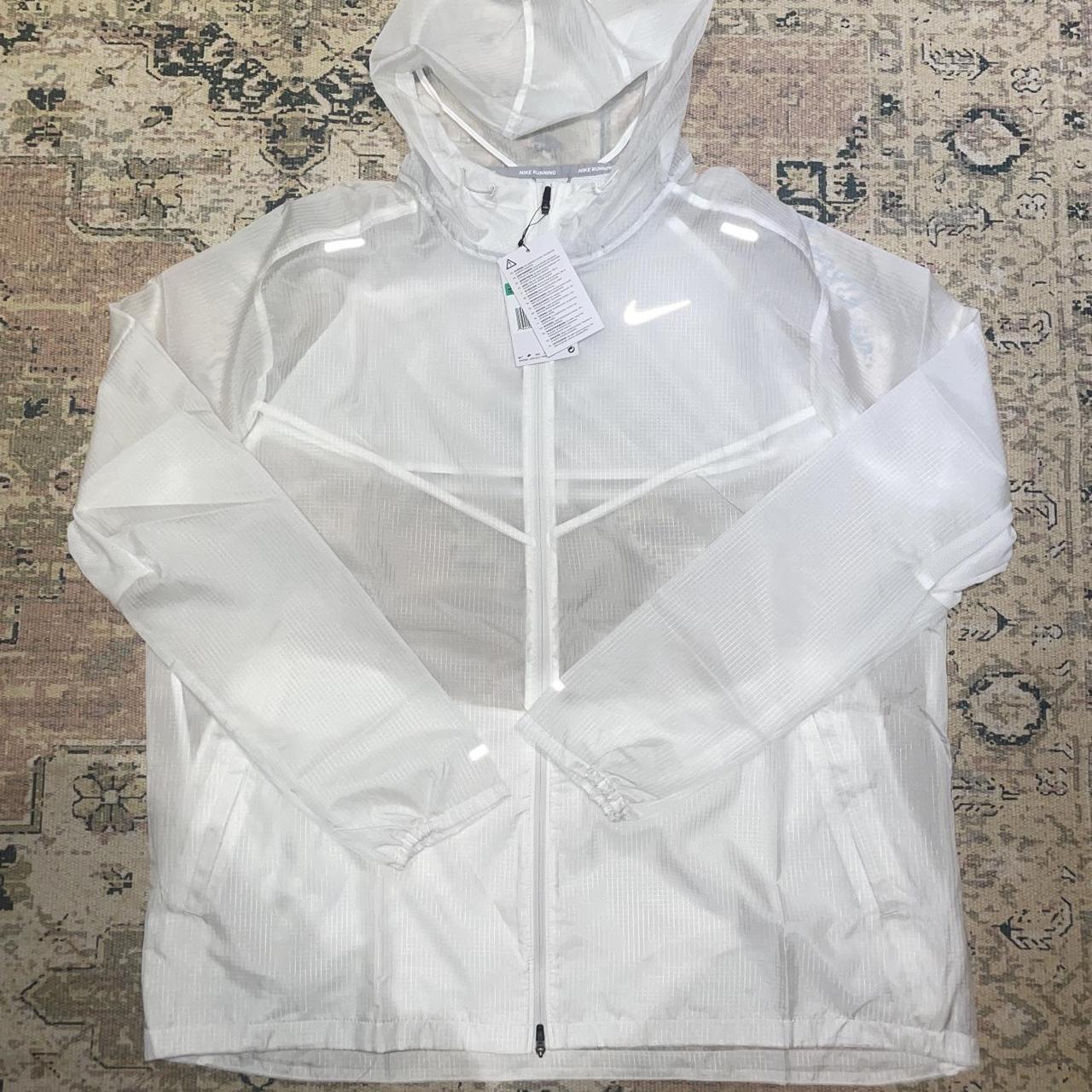 Nike Miler Windrunner in white 100% authentic Brand... - Depop