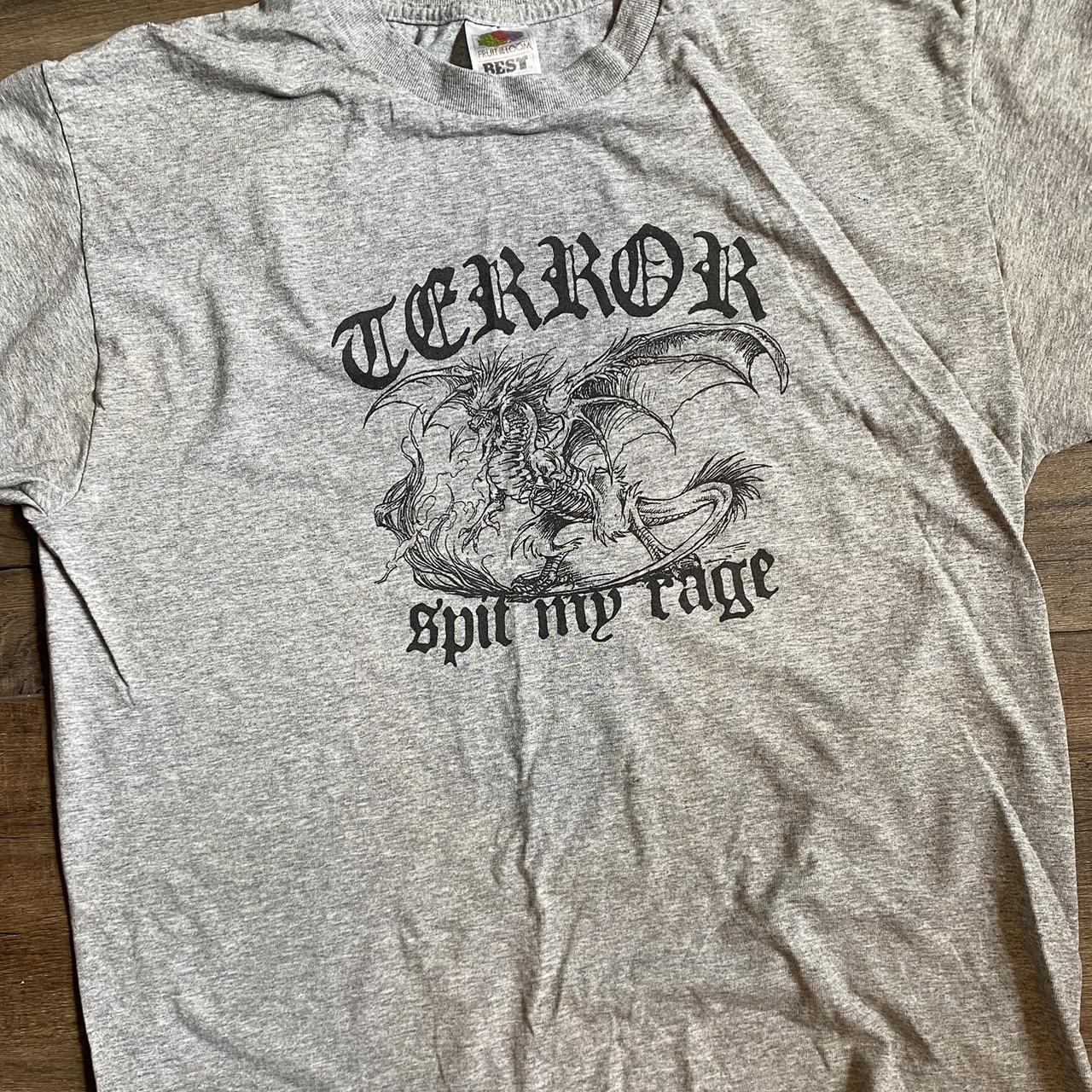 Terror Spit My Rage Heather grey One With the... - Depop