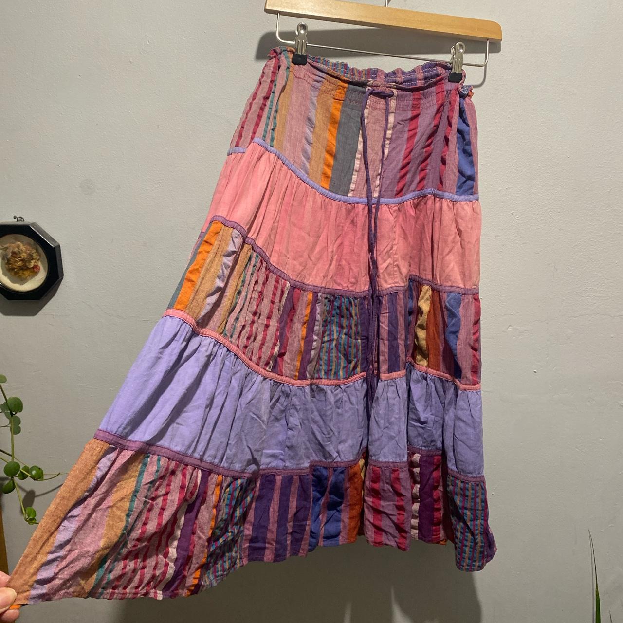 Vintage patchwork skirt by Phool Classic early... - Depop