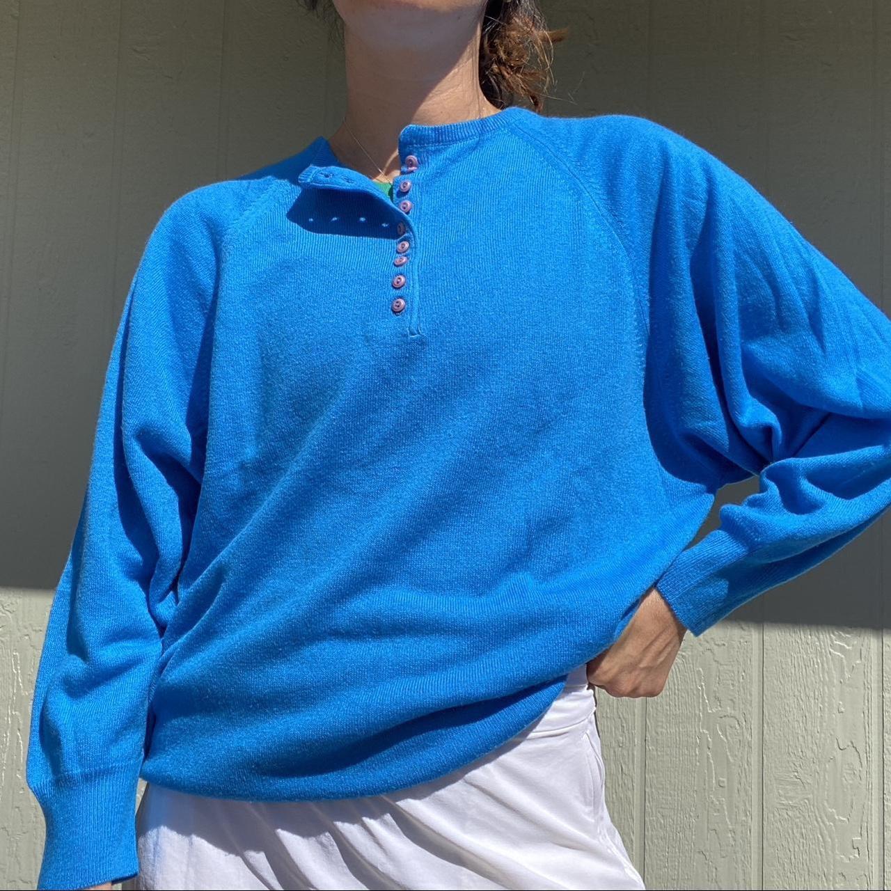 Vintage 80s 90s Eileen bright cobalt cerealeun royal... | Depop
