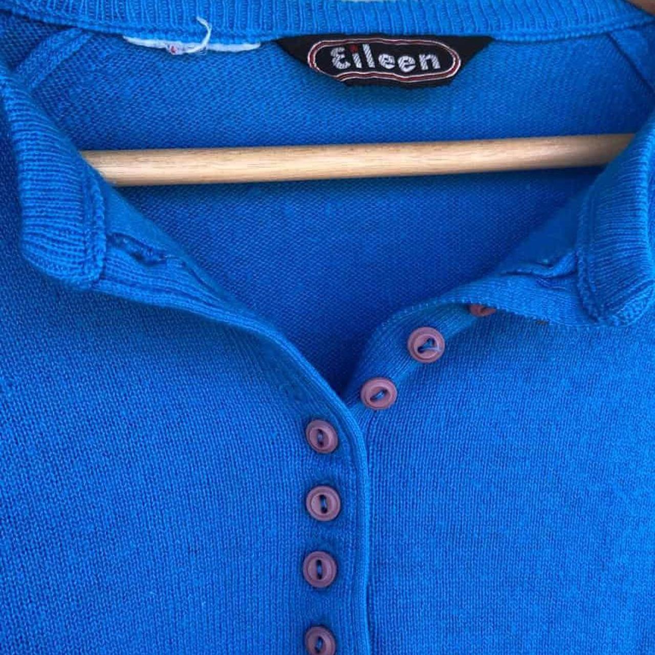 Vintage 80s 90s Eileen bright cobalt cerealeun royal... | Depop