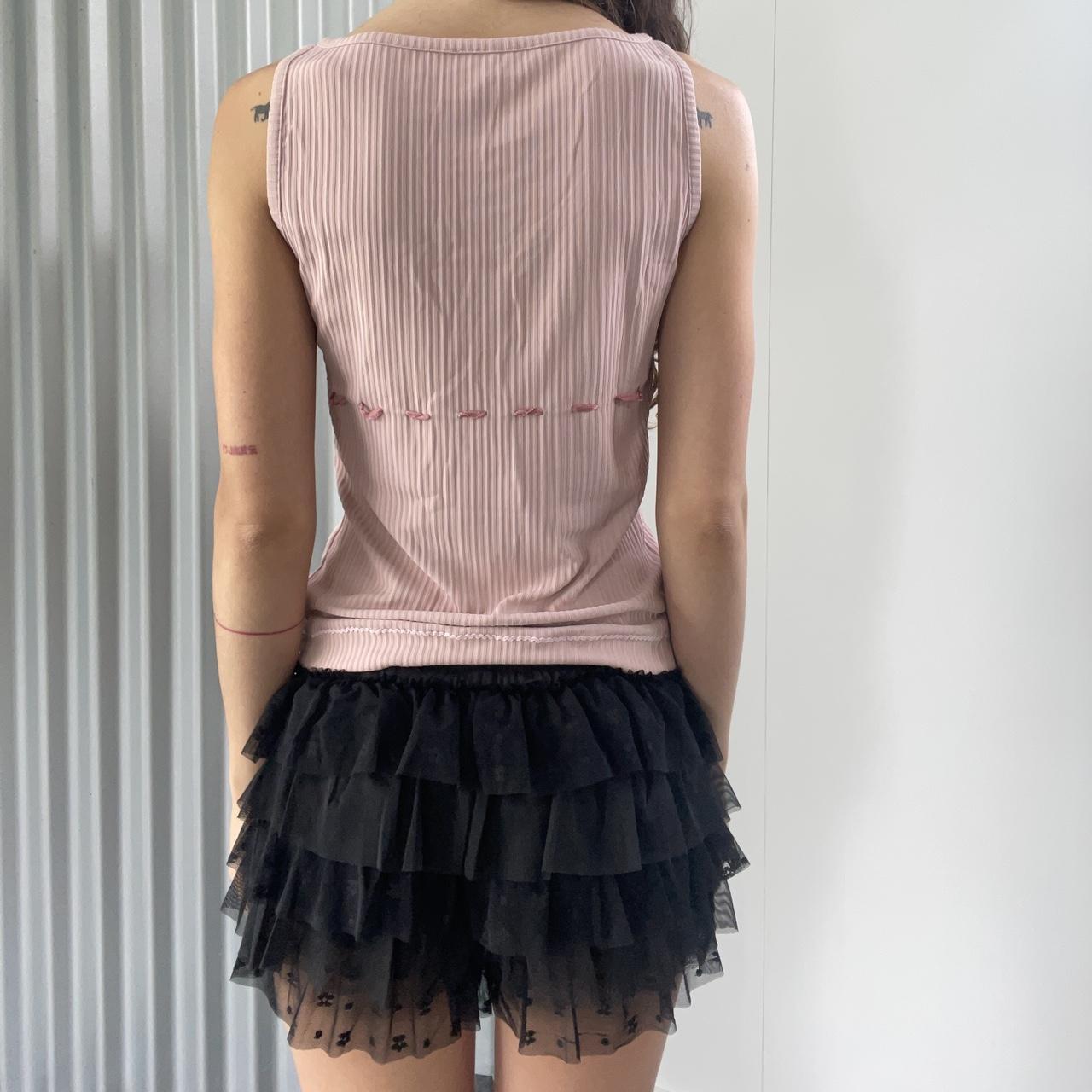 Vintage MAX STUDIO pink stretchy ribbed tank top... - Depop