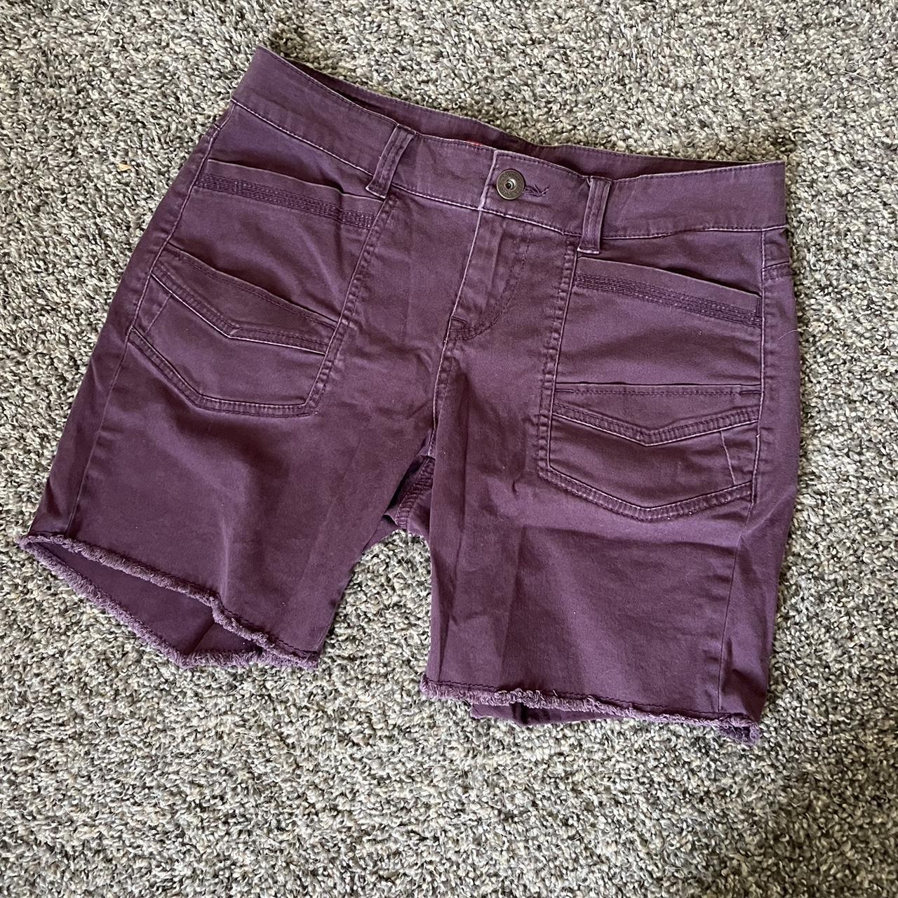 purple Union bay shorts - size 9 - no noticeable... - Depop