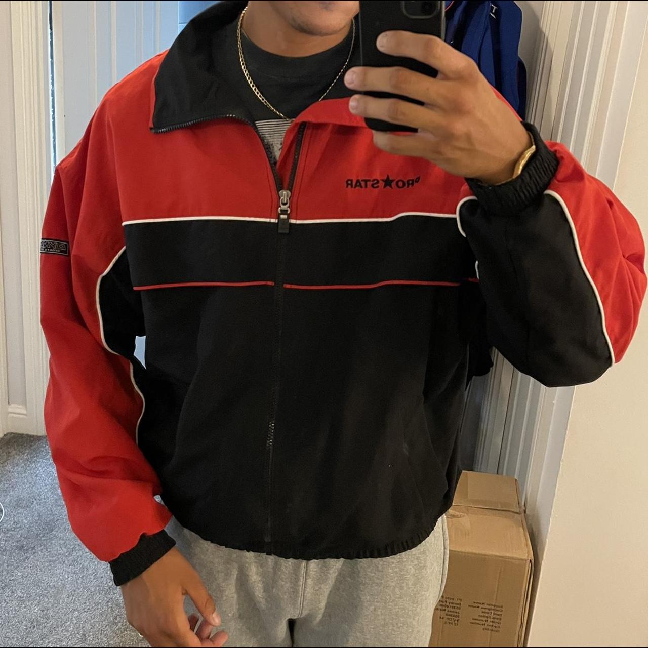 Vintage Y2K Prostar Track Jacket Windbreaker Zip Up... - Depop