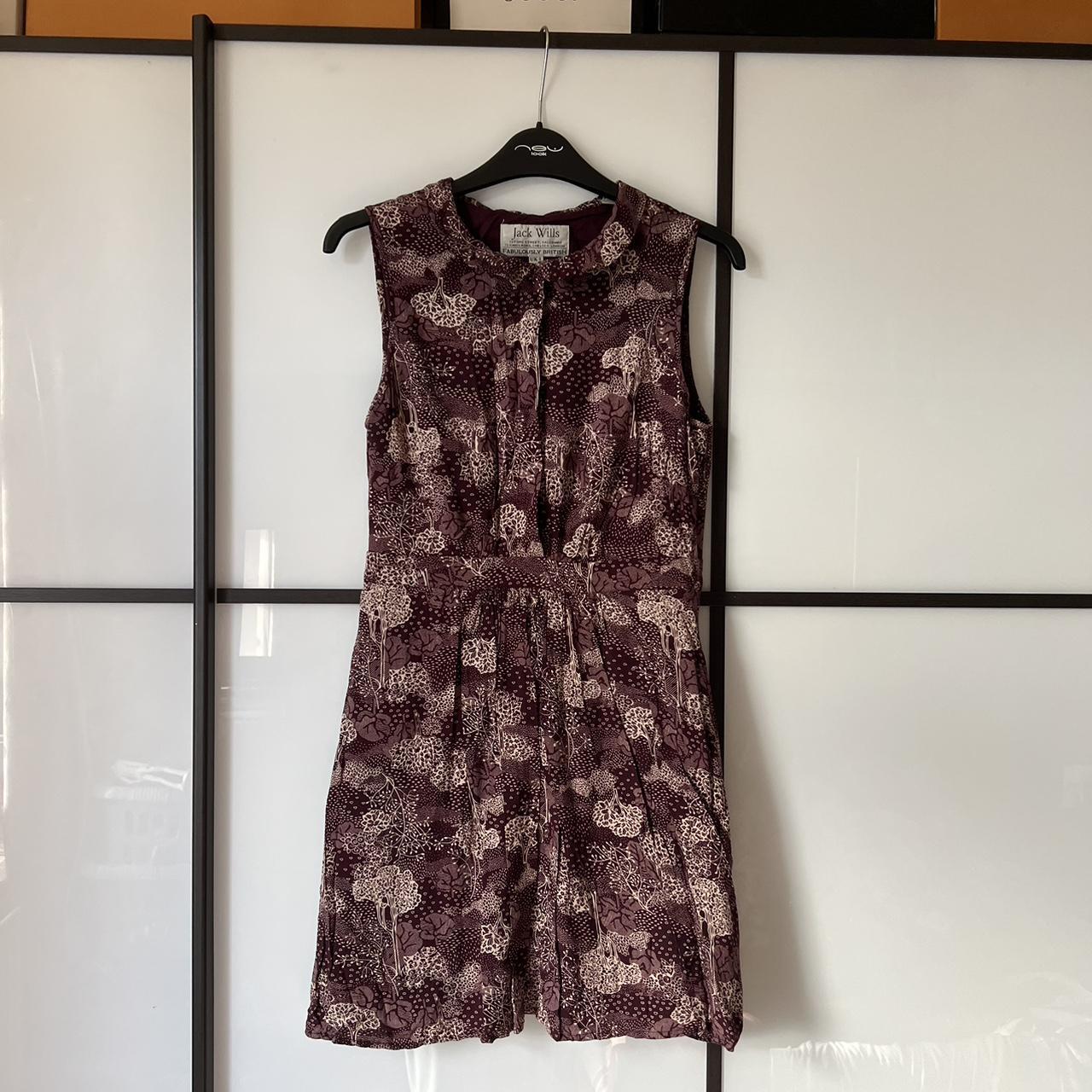 Jack Wills, purple mix, floral patterned, sleeveless... - Depop