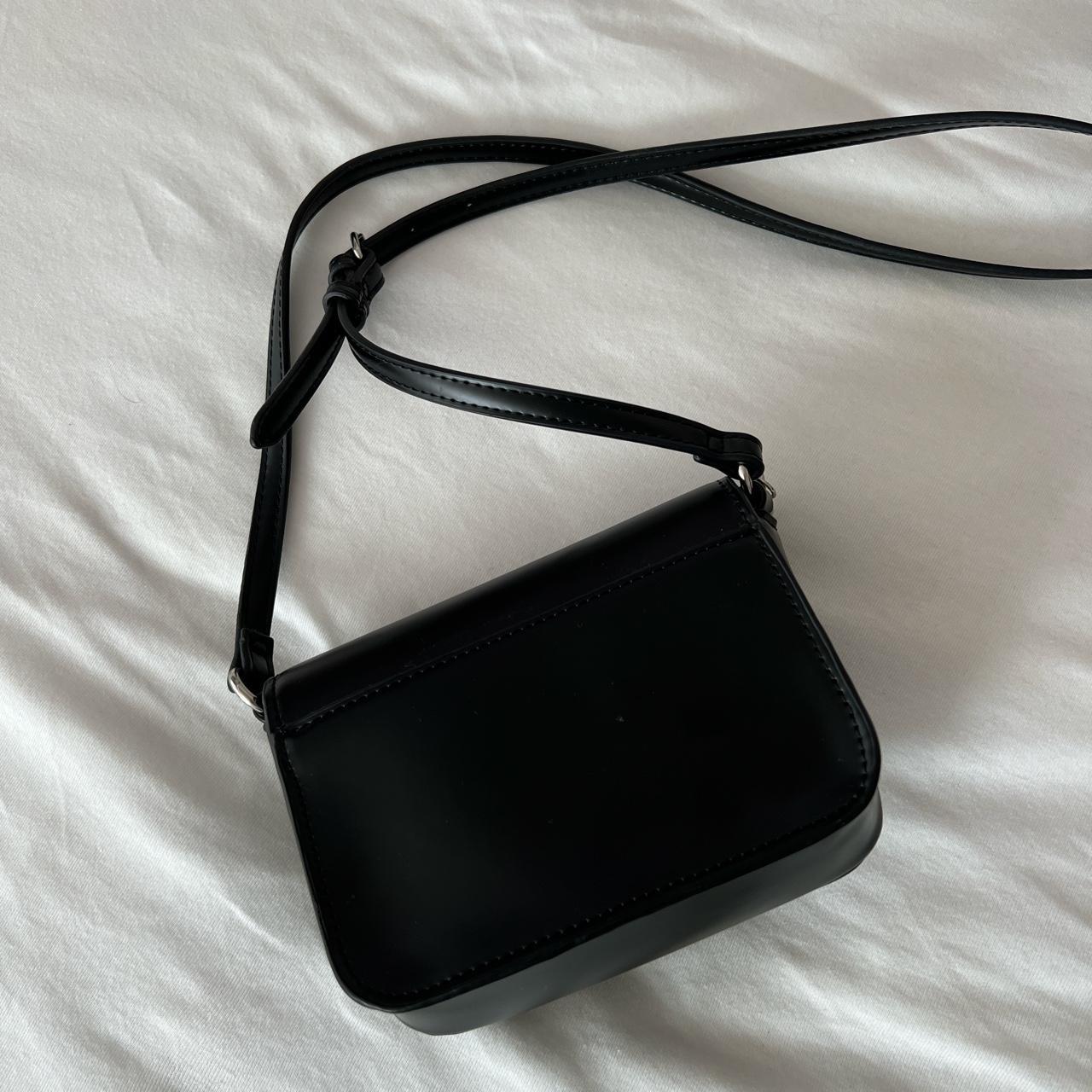 small black cross body bag - adjustable strap -... - Depop