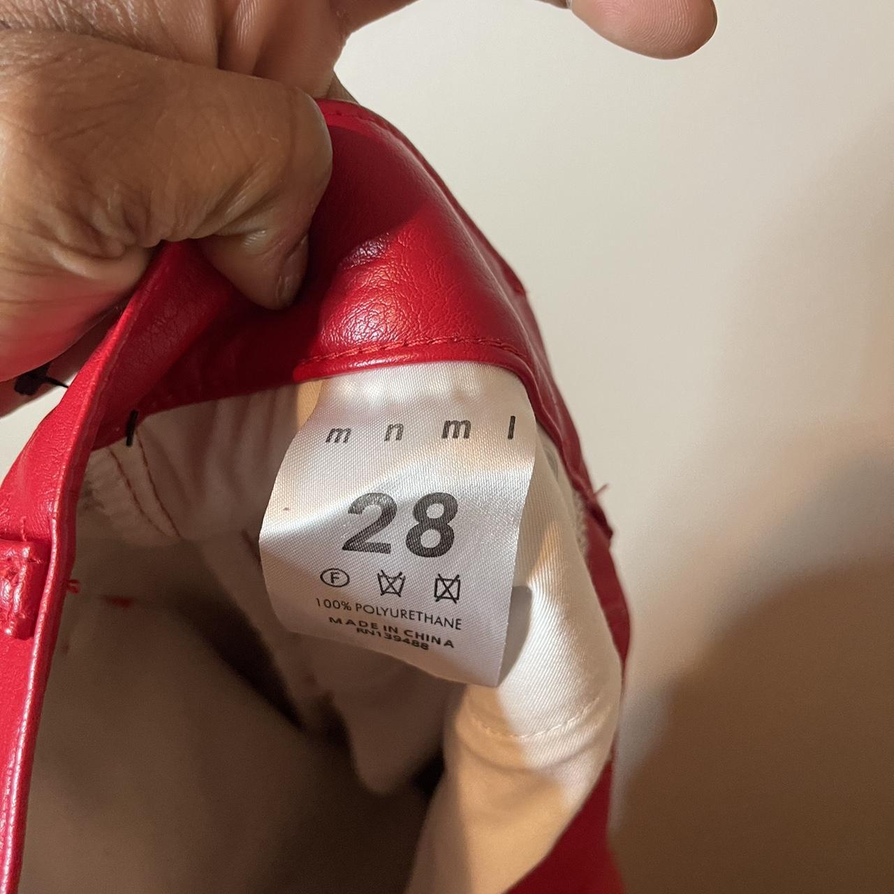 Red leather snap cargo pants #streetwear #retro... - Depop