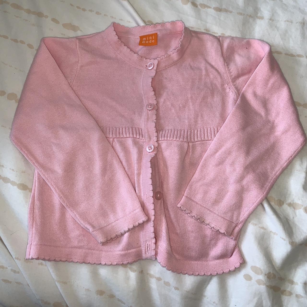 Mini mode cute pink girls cardigan Age 2-3 Was... - Depop