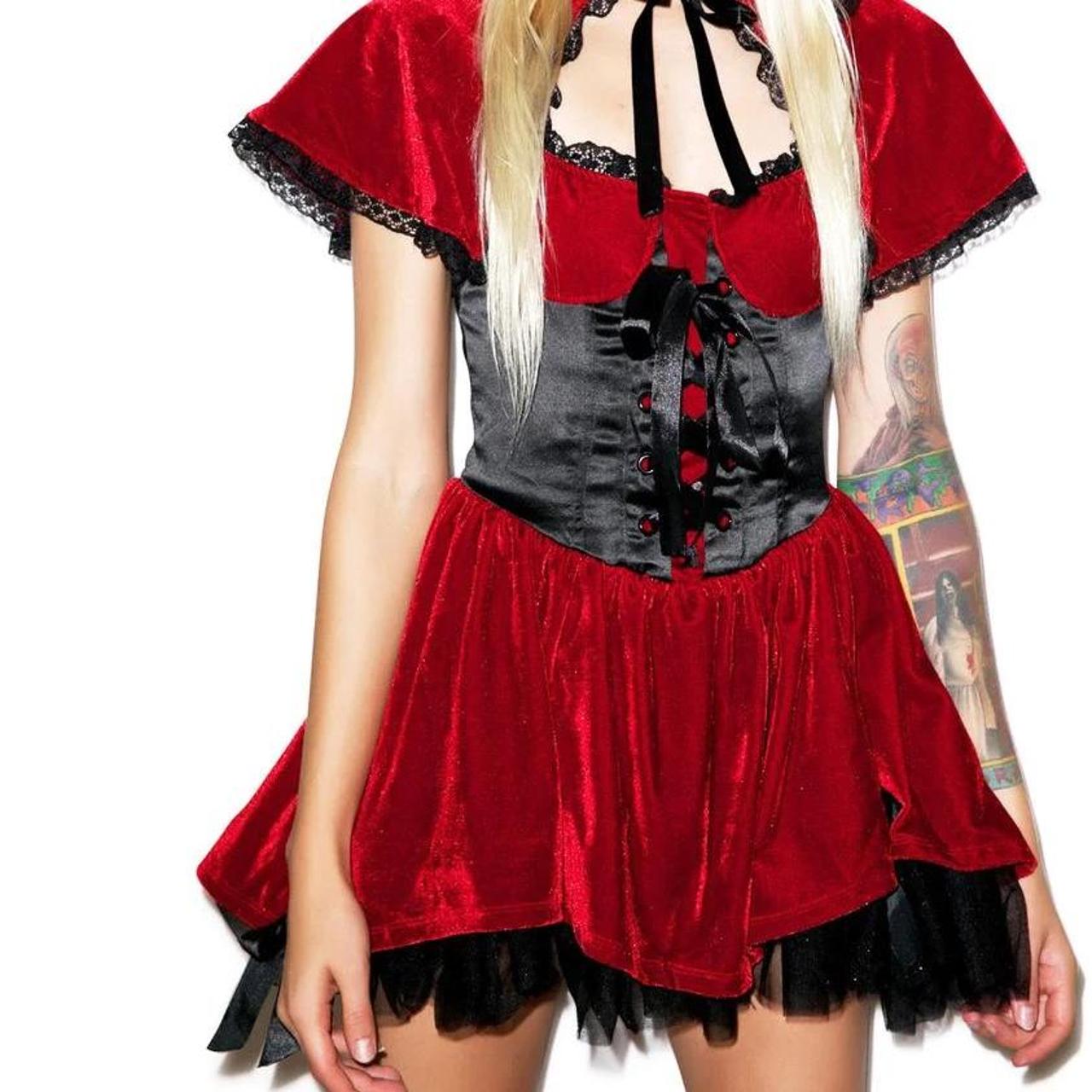 Lip service red riding hood corset dress Cape not... - Depop